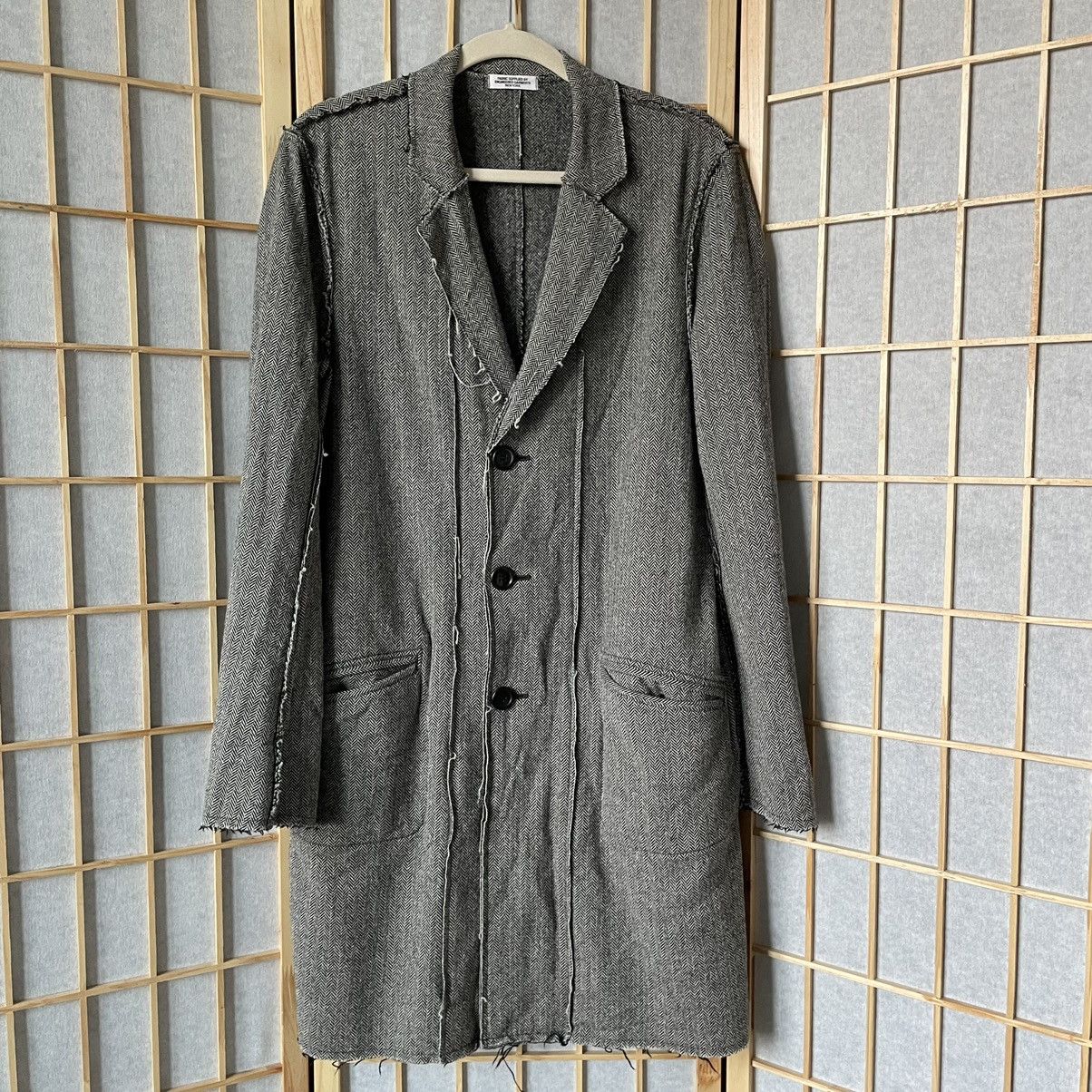 Engineered Garments reversible wool chester coat in brown / beige ...