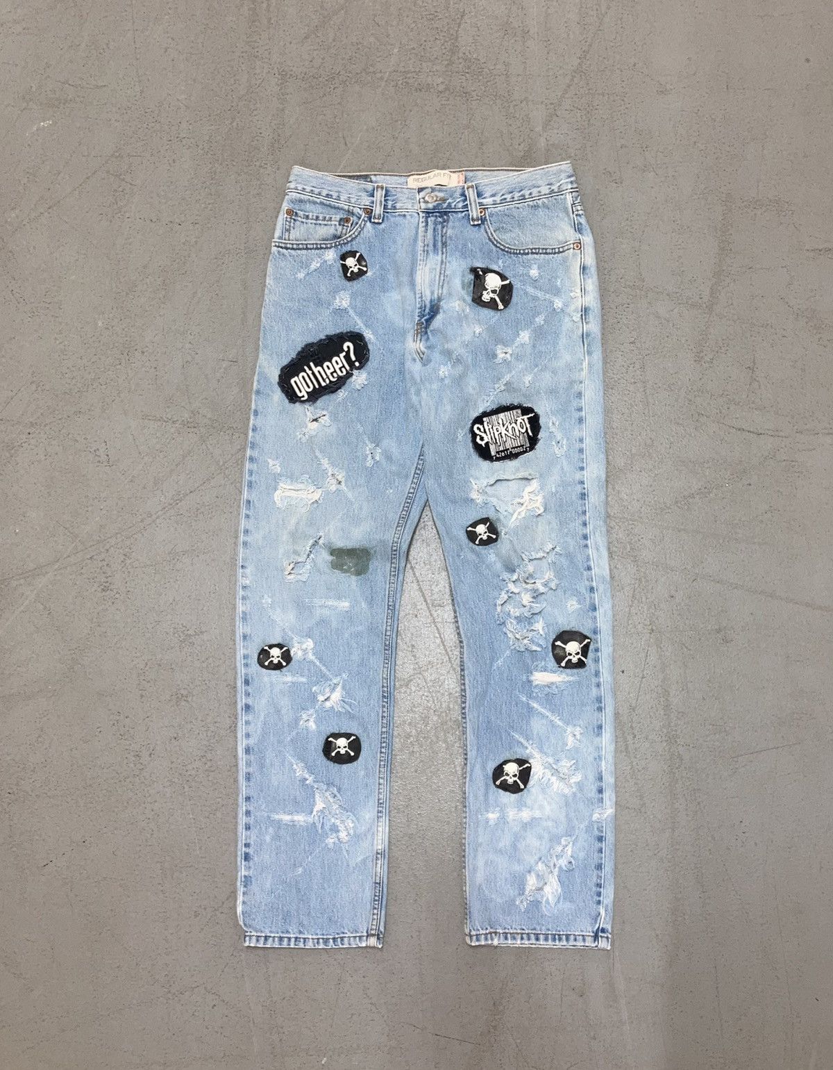 Levi's × Slipknot × Streetwear Y2K LEVIS 505 SLIPKNOT EMO MALL GOTH ...