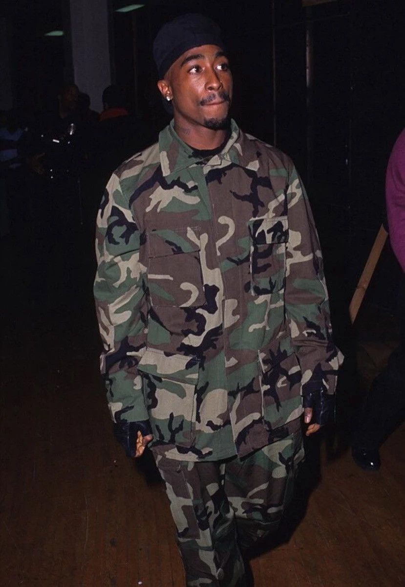 Military Vintage Woodland OG Camo Tupac Shakur Army Jacket | Grailed