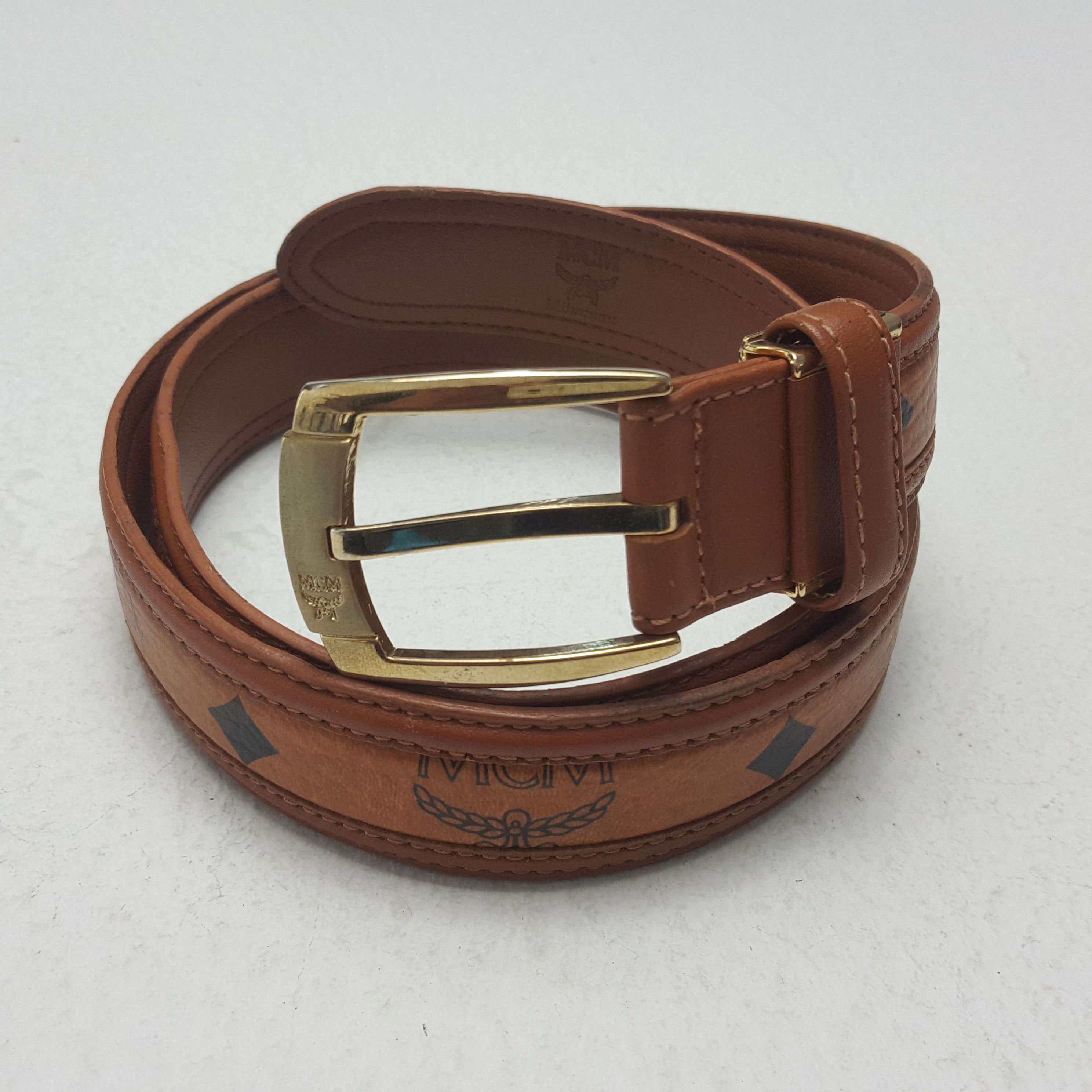 Vintage Vintage MCM Monogram Design Leather Belts | Grailed