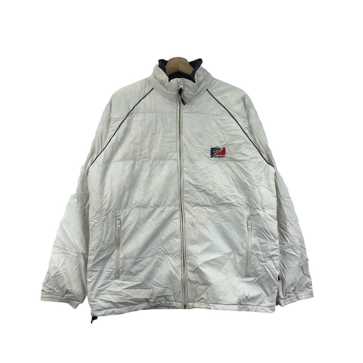 Vintage Vtg PIKO HAWAIIAN LONGBOARD Puffer Jacket White | Grailed