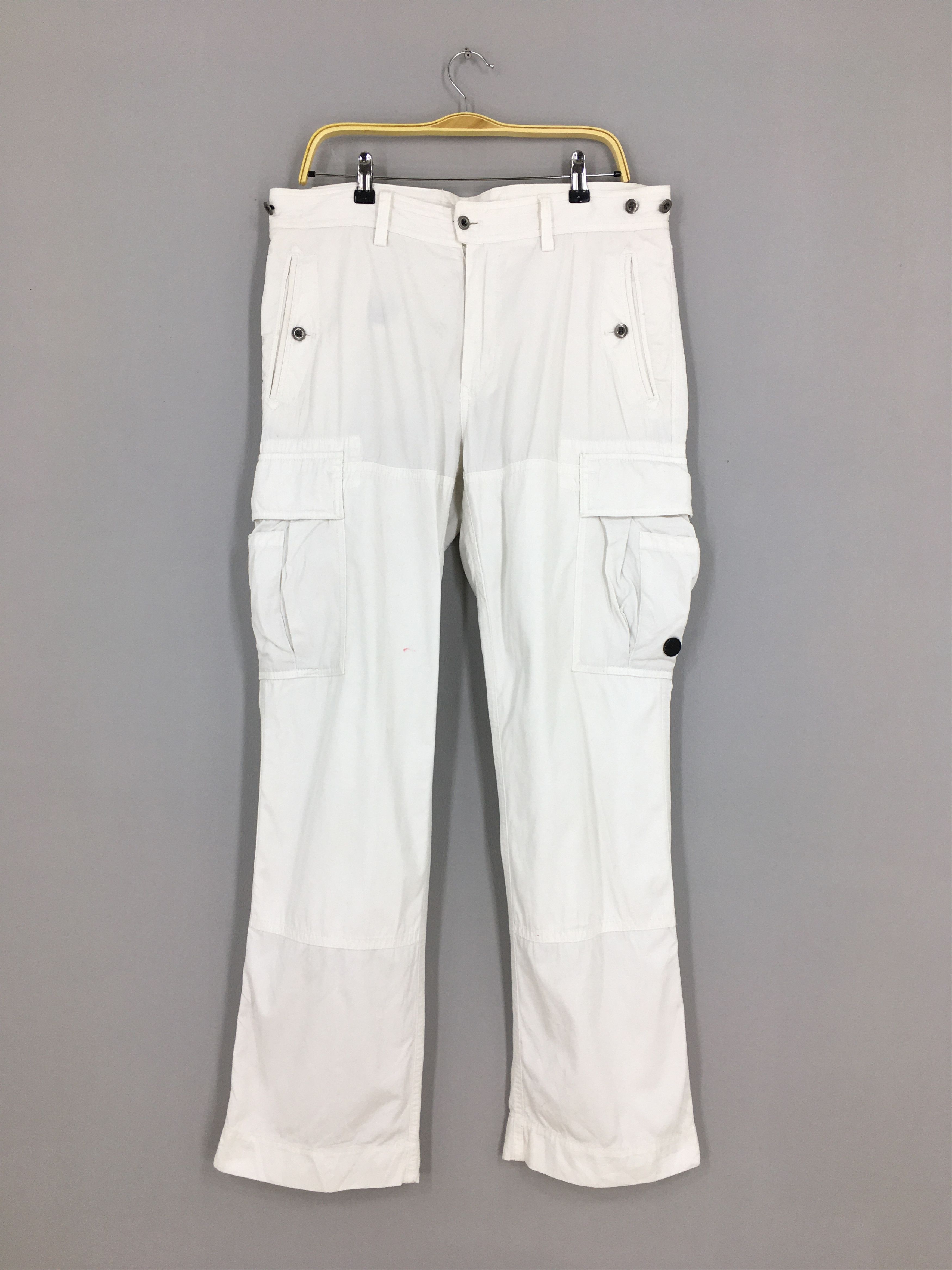 Military × Polo Ralph Lauren × Vintage Size 36x32.5 Polo Ralph Lauren Cargo White Pants Surplus ...