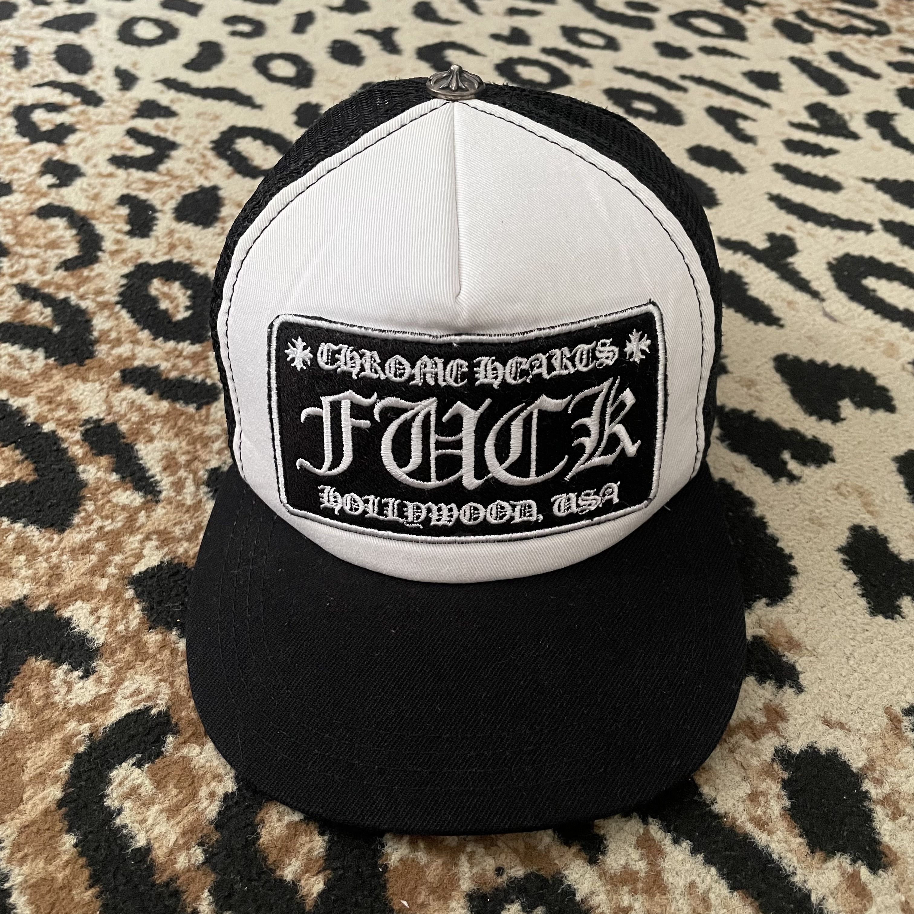 Chrome Hearts Chrome Hearts FUCK Trucker Hats | Grailed