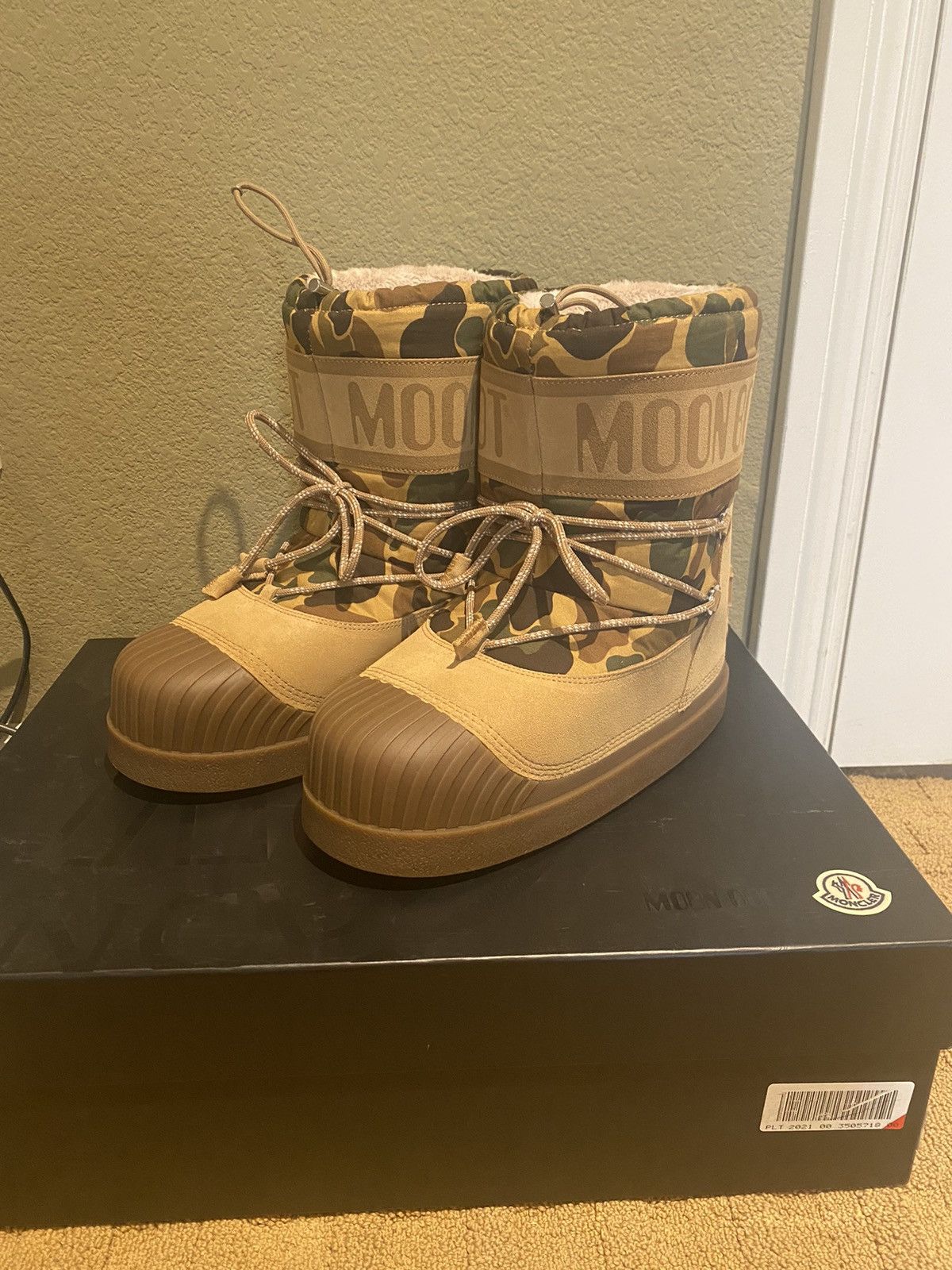Moncler × Moon Boot × Palm Angels Moncler x Palm Angels Camo Moon Boot ...