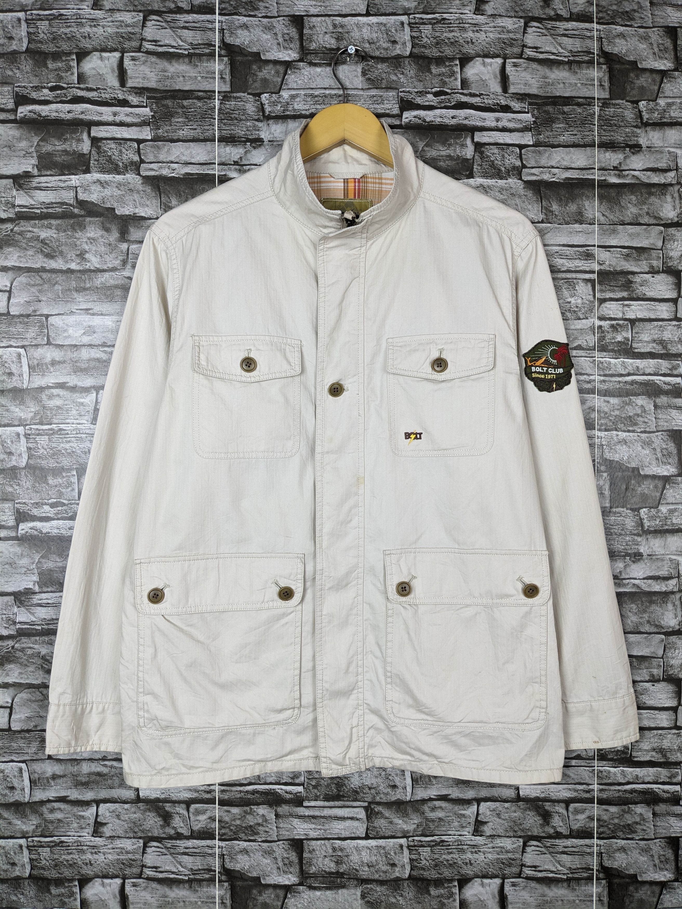 Vintage Vintage Lighting Bolt Jacket Full Zipper Heavy Pocket | Grailed