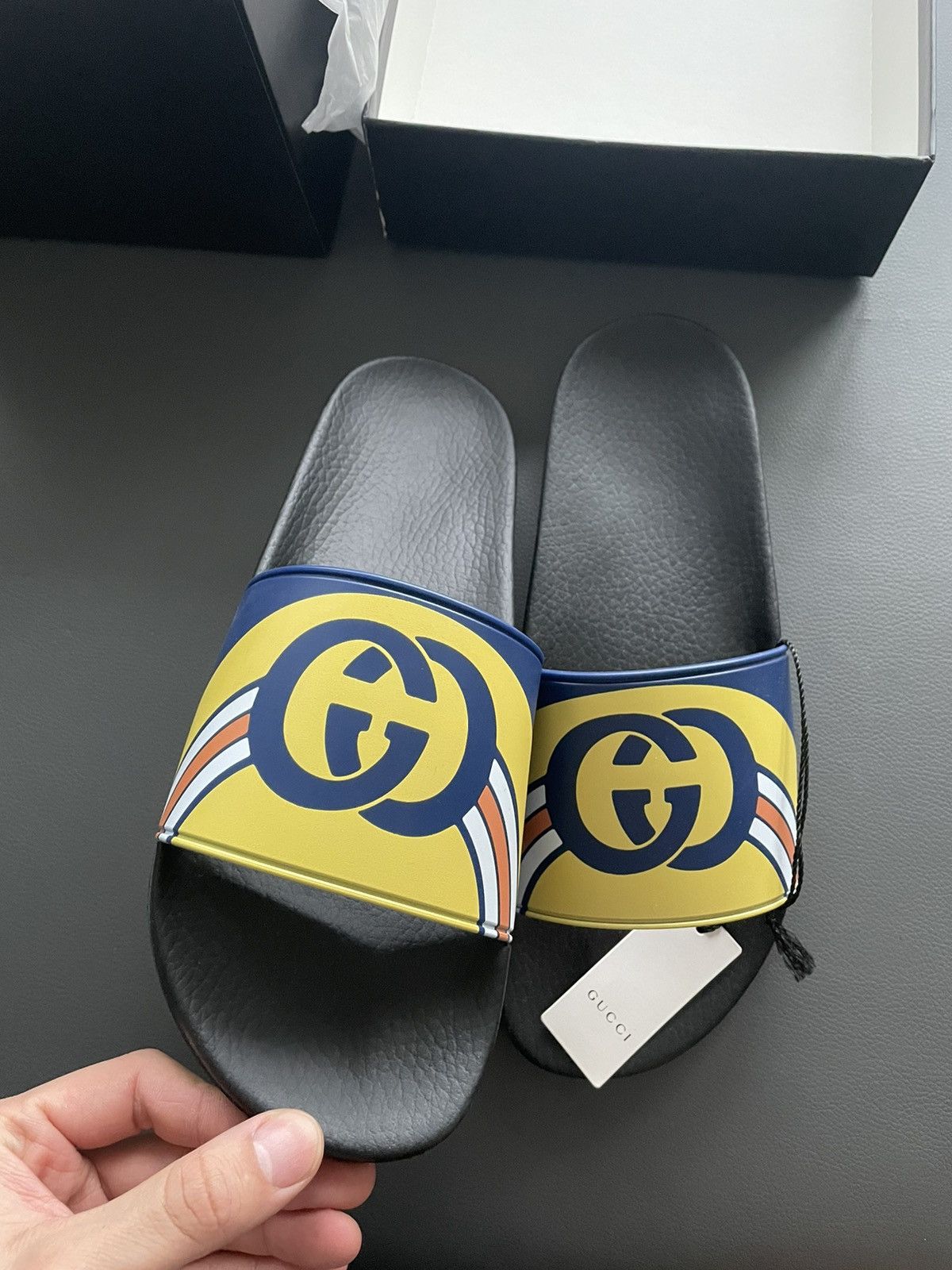 Gucci Iconic Runway Rare Gucci Logo Slides Sandal Slip on Shoes | Grailed