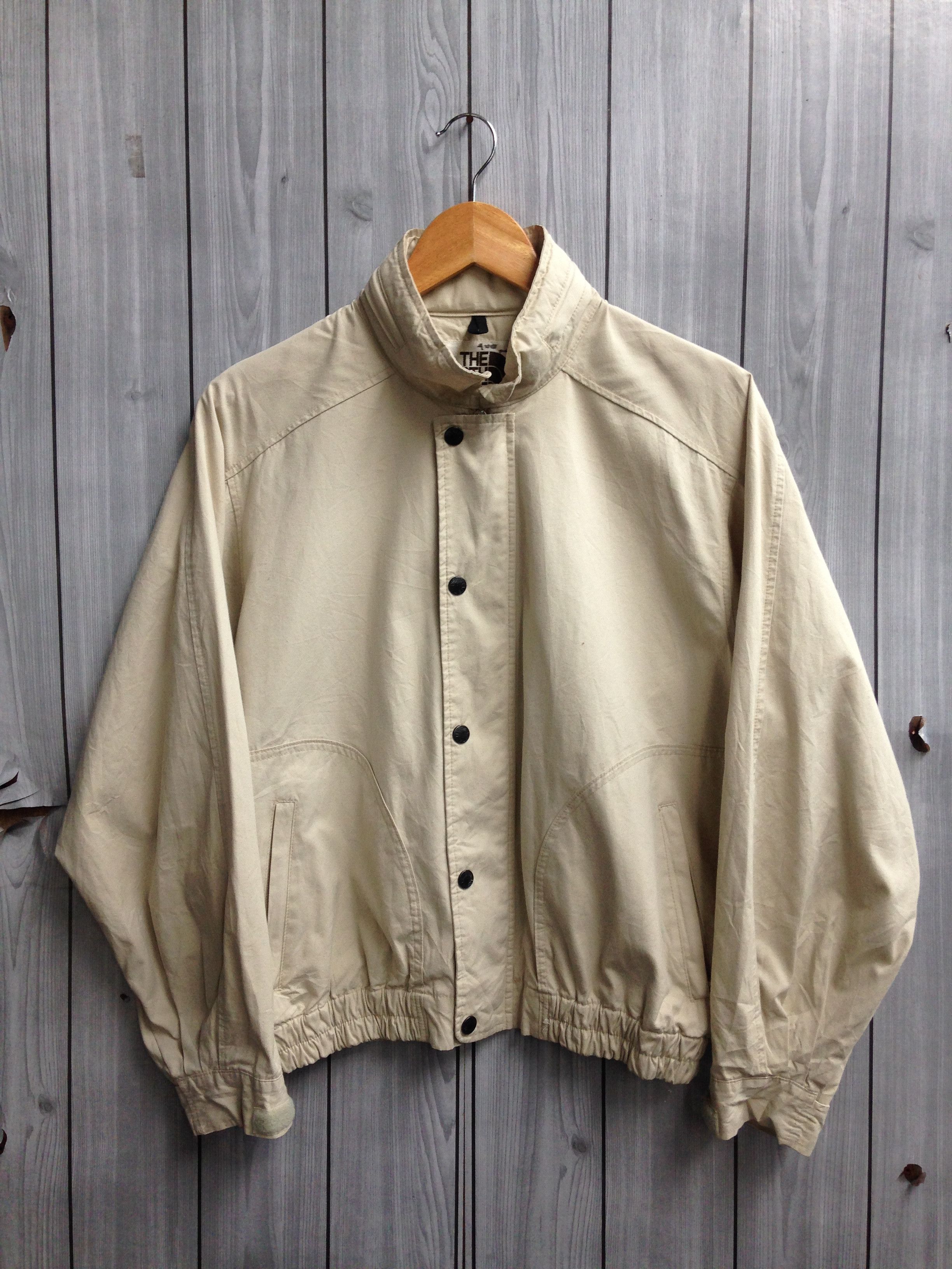 Vintage The North Face Work Zip Beige Hood Jacket | Grailed