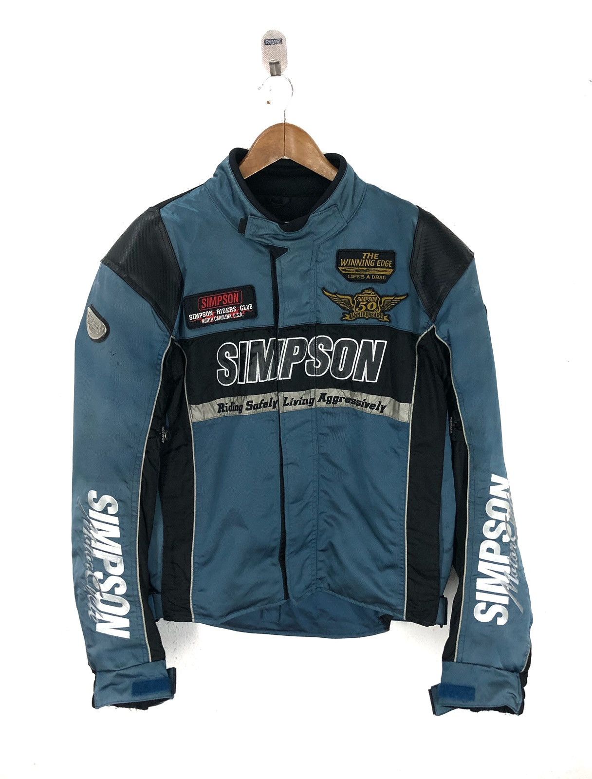 Racing Vintage Team Simpson Racing Motorsport Jacket Bikers Riders ...