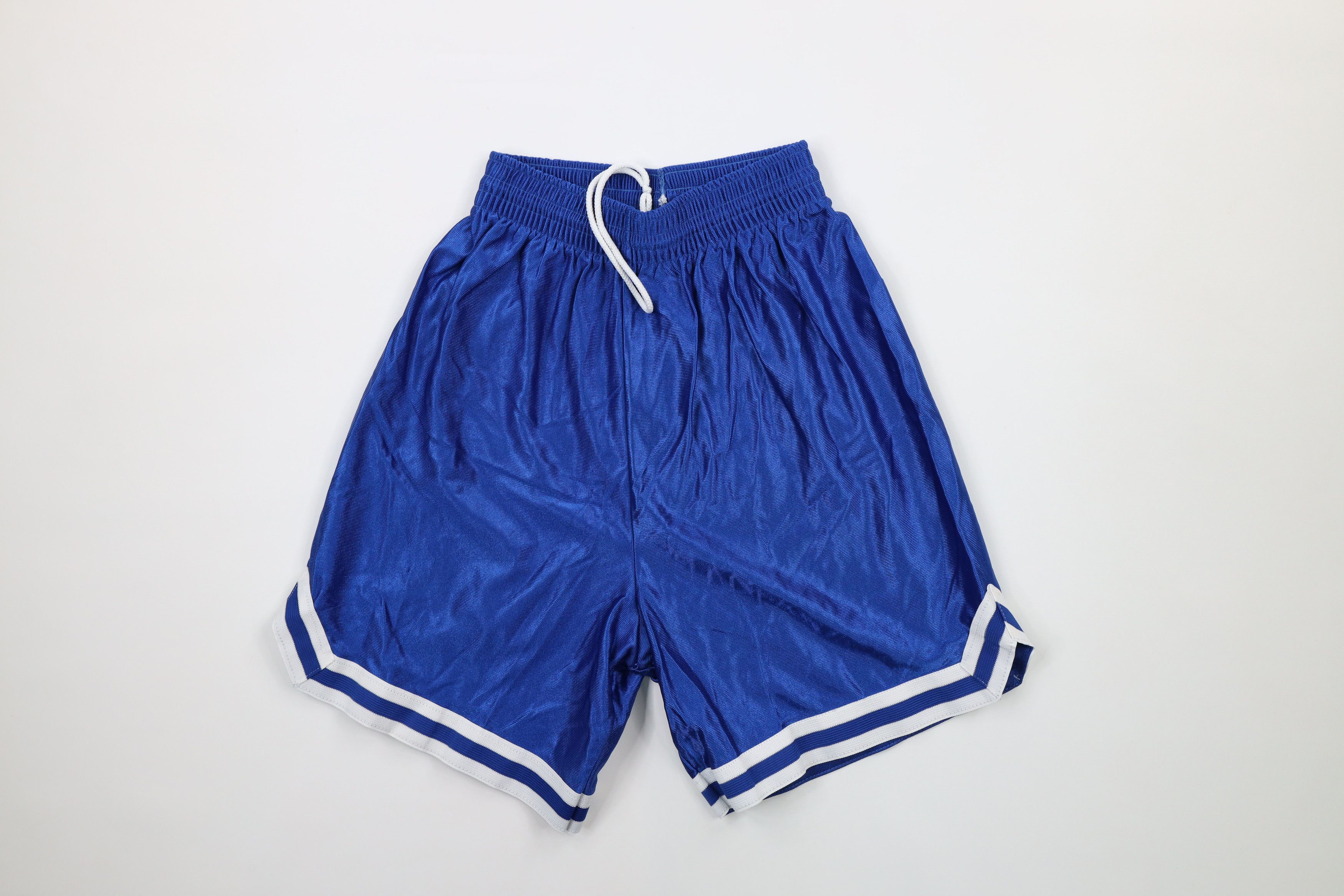Vintage Vintage 90s Streetwear Silky Basketball Shorts Blue USA | Grailed