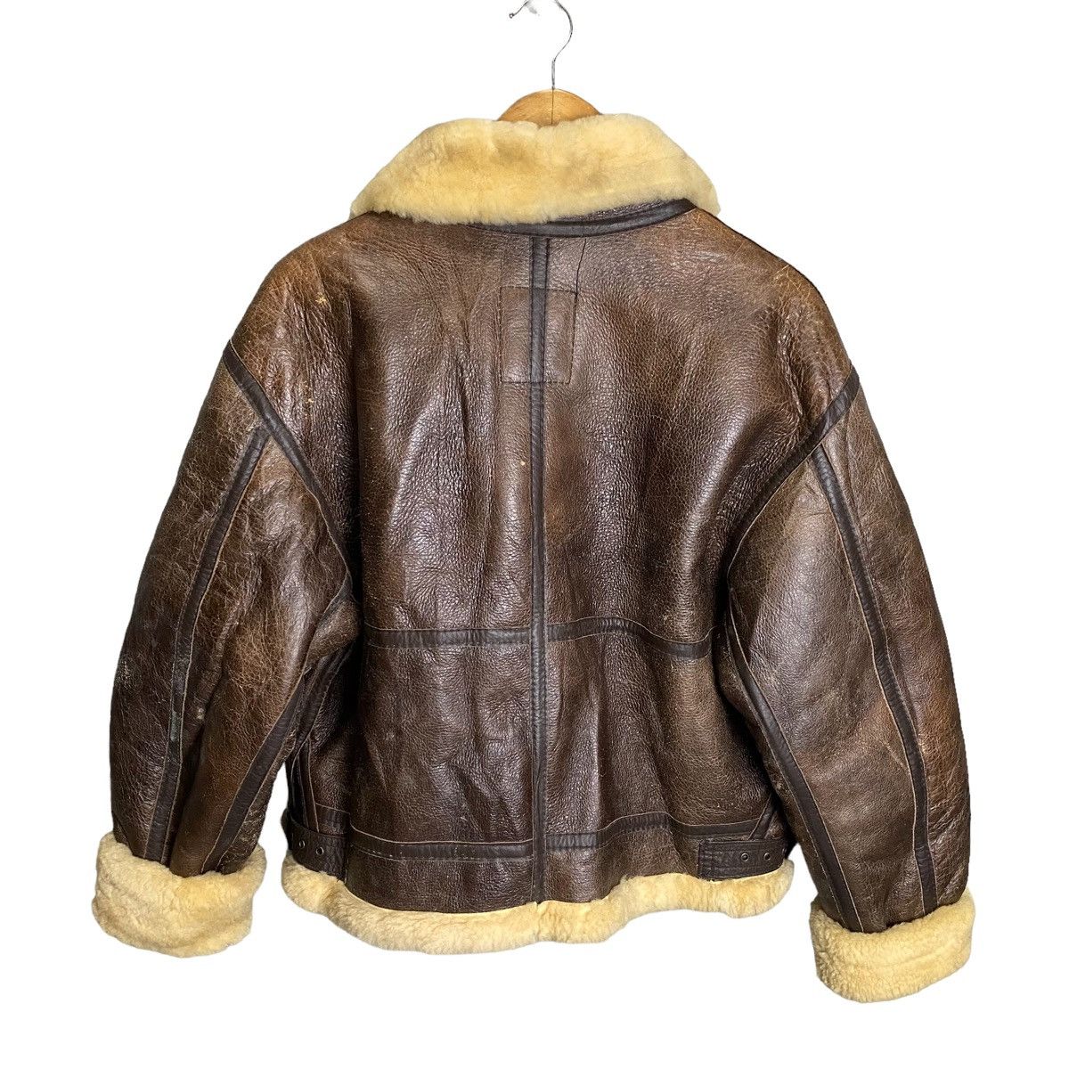 Vintage B-3 patent Human Being sheep leather jacket | Grailed