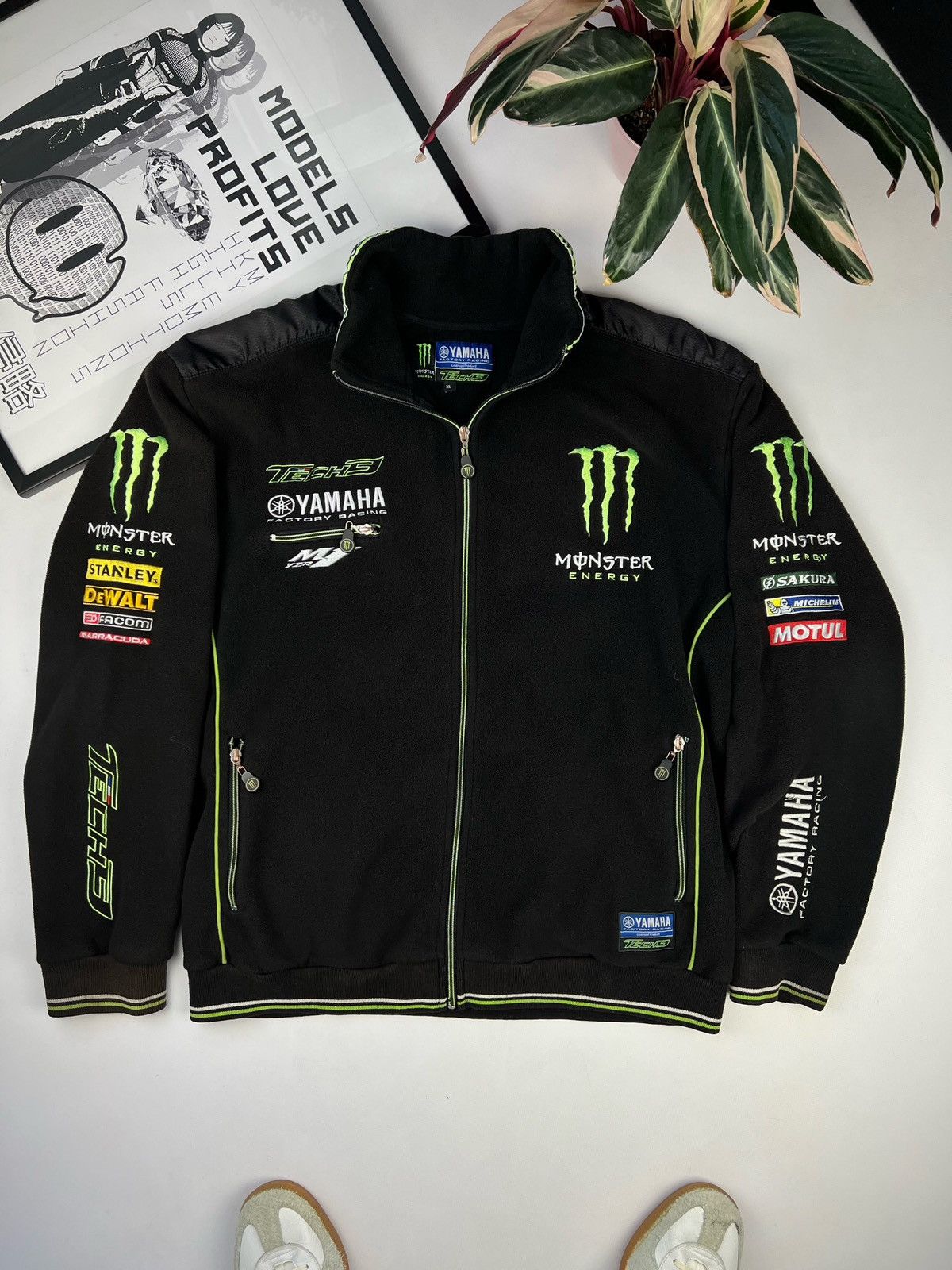 Japanese Brand × Vintage Rare Nascar Monster Energy Tech3 Racing Nylon ...