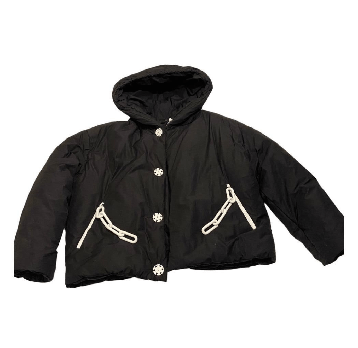 Louis Vuitton FW 19 Louis Vuitton Virgil Snap Button Chain Down Jacket ...