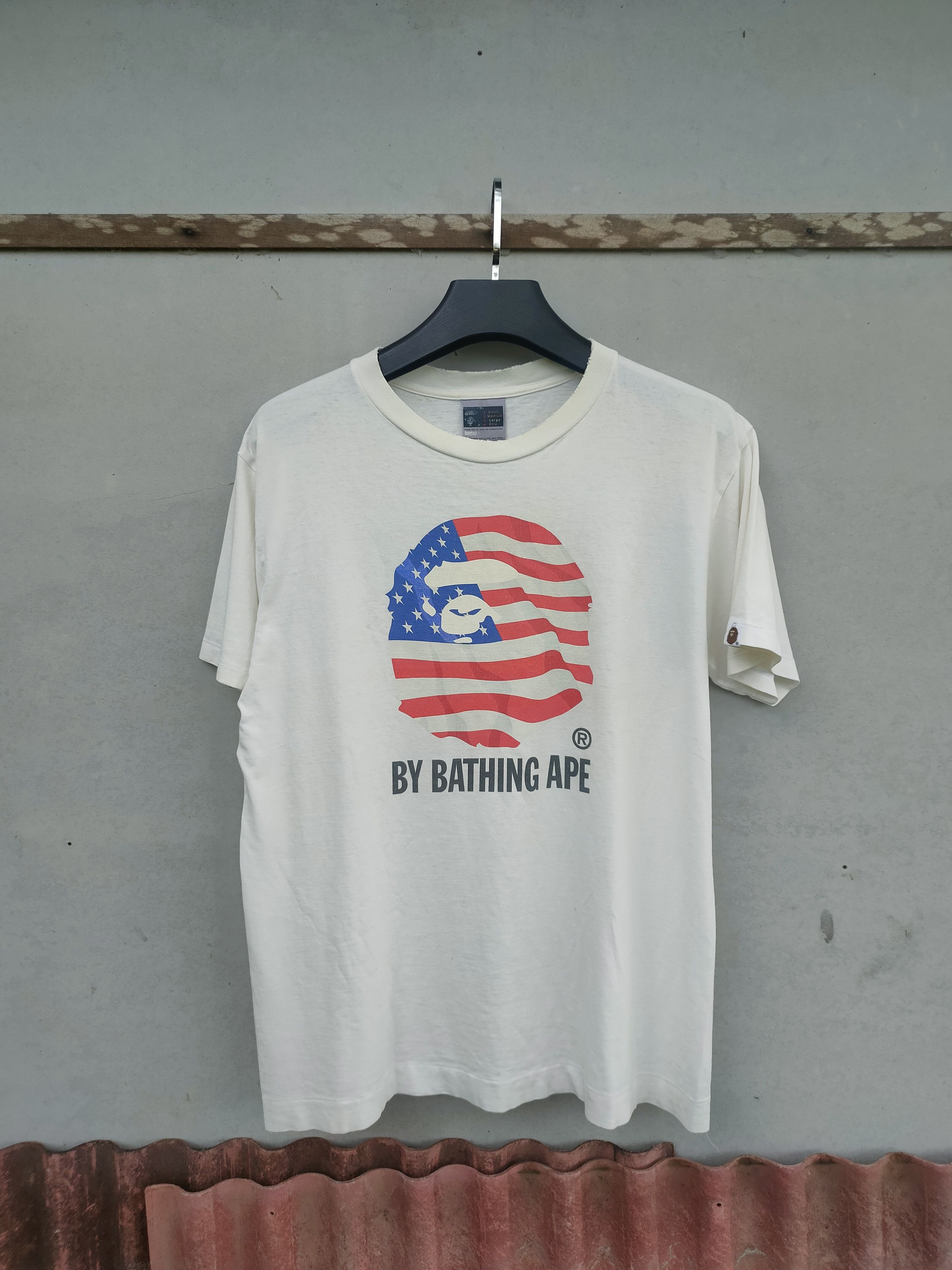 Bape Vintage A Bathing Ape Japan Distressed TShirt | Grailed