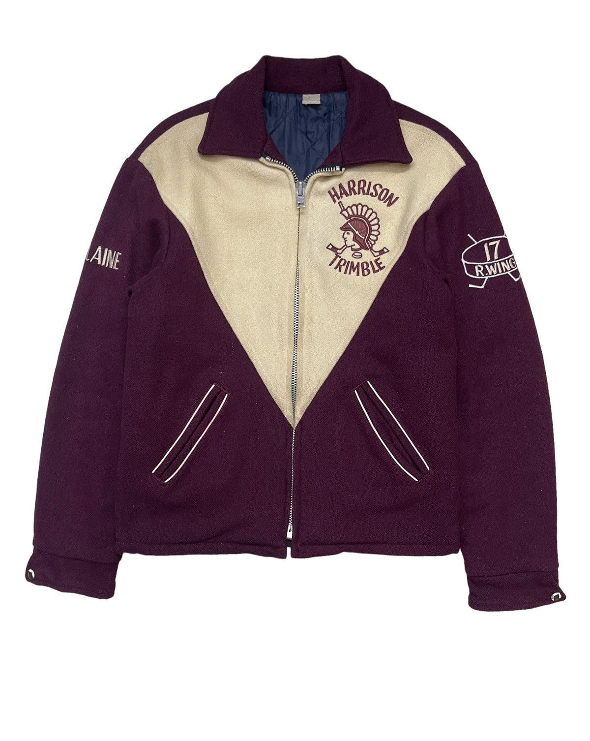 Varsity Jacket × Vintage Vintage 70s Trojan Harrison Trimble Jacket ...