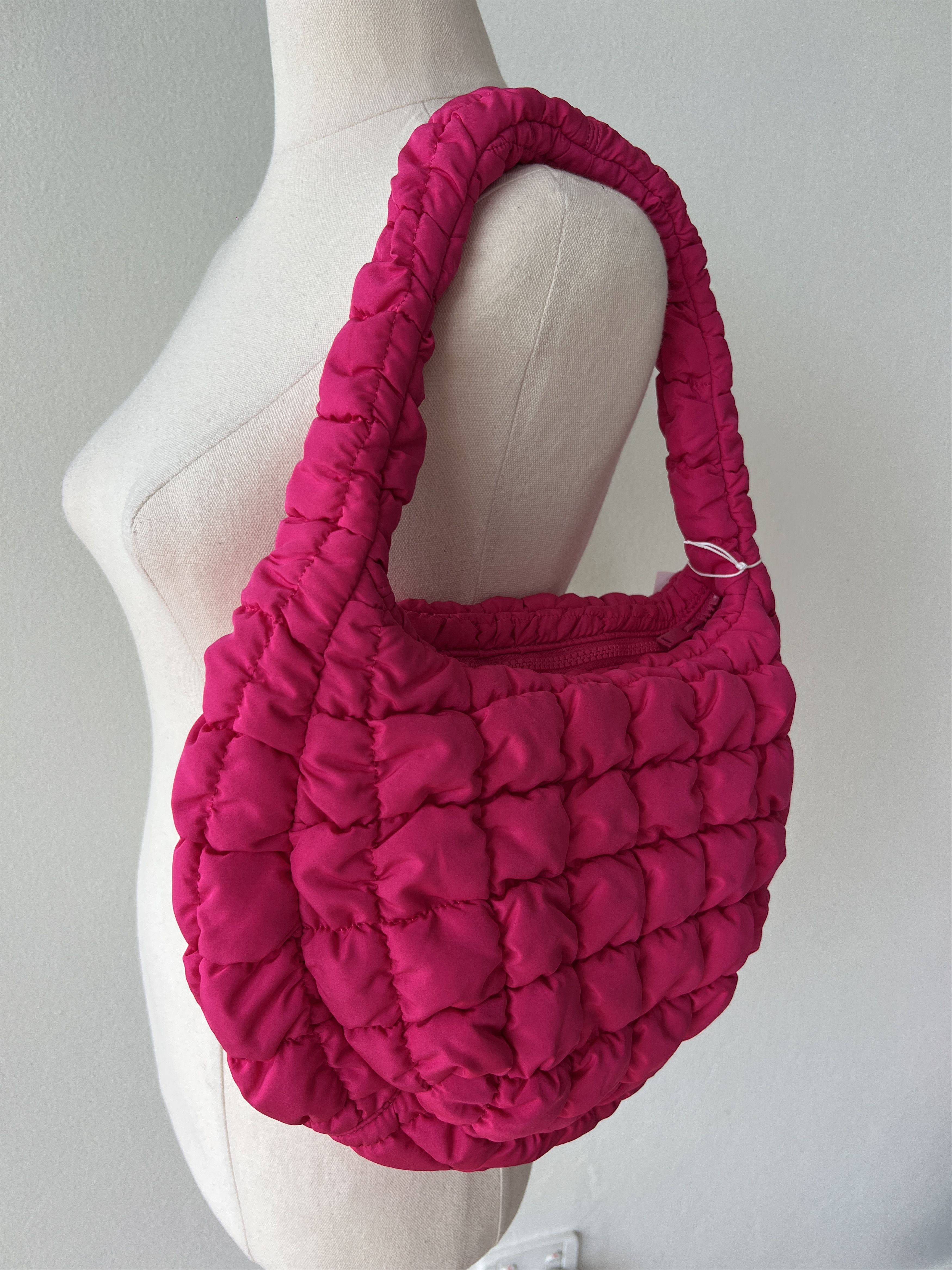 Cos pink quilted cloud mini shoulder bag | Grailed