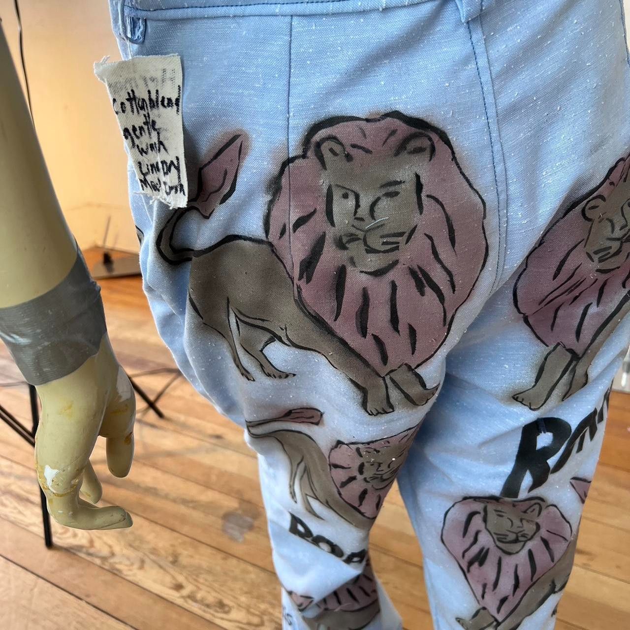 Other Roar Jeans By Anna Herman Airbrushed Endangered species | Grailed