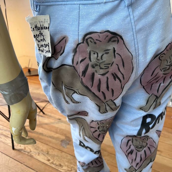Other Roar Jeans By Anna Herman Airbrushed Endangered species | Grailed