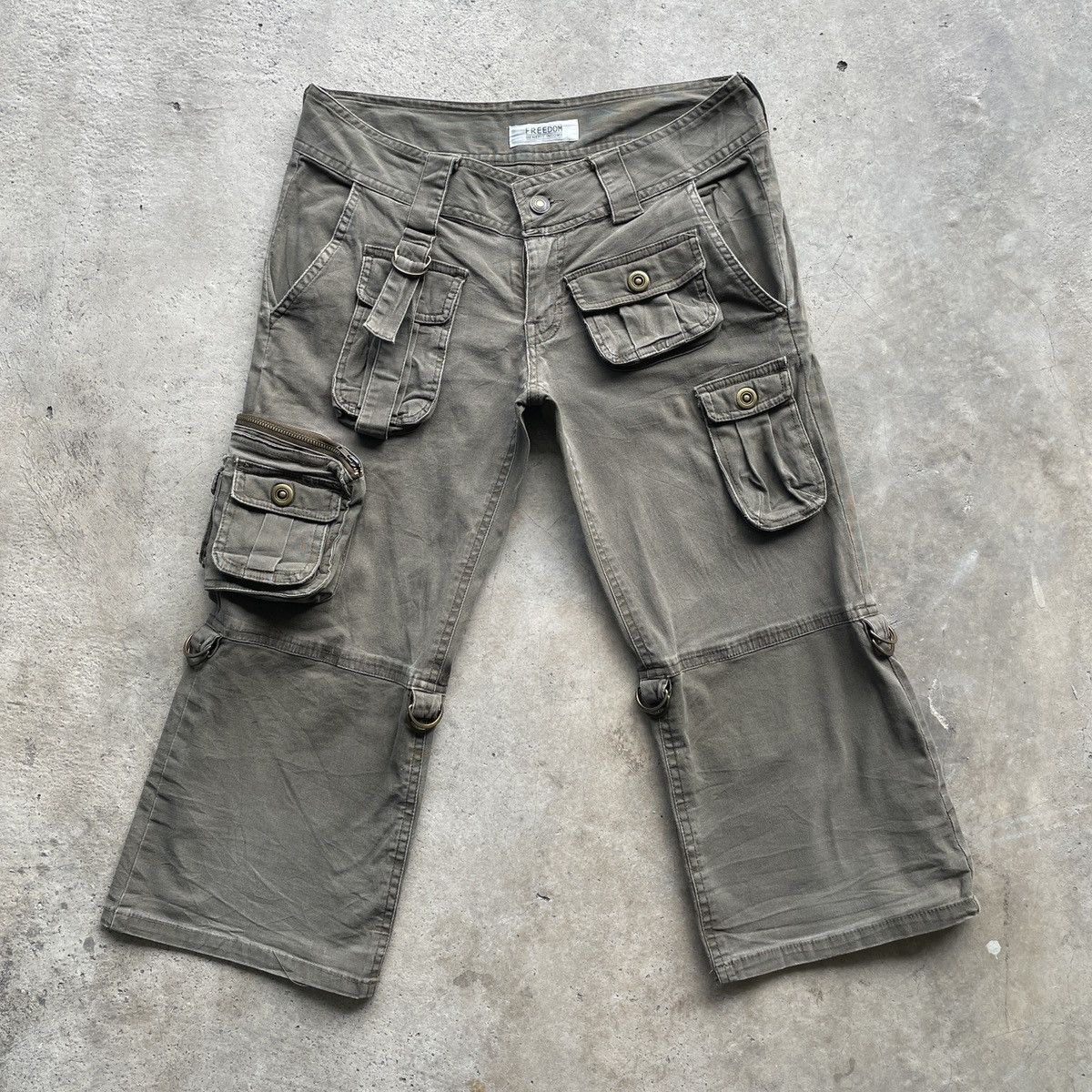 Japanese Brand Vintage Freedom Three Quartee Bondage Cargo Pants W28 ...