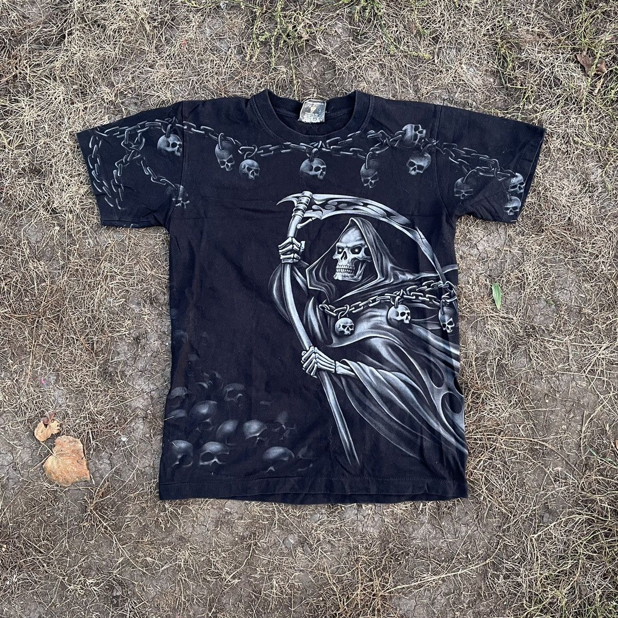 Band Tees × Streetwear × Vintage Vintage Y2K Skulls Dead Face Horror ...