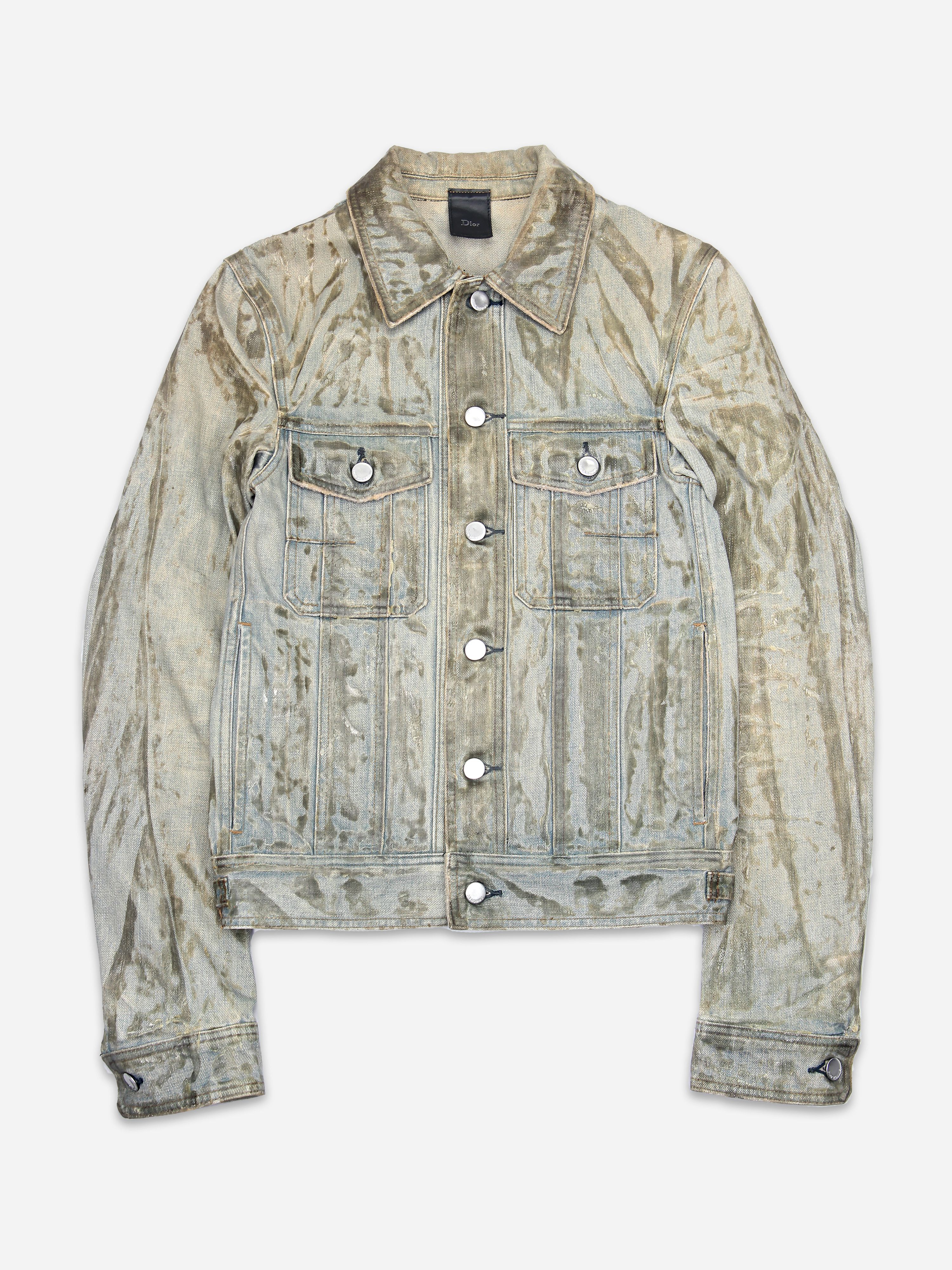 Dior × Hedi Slimane Dior Homme SS2004 „Strip“ Waxed Denim Jacket | Grailed