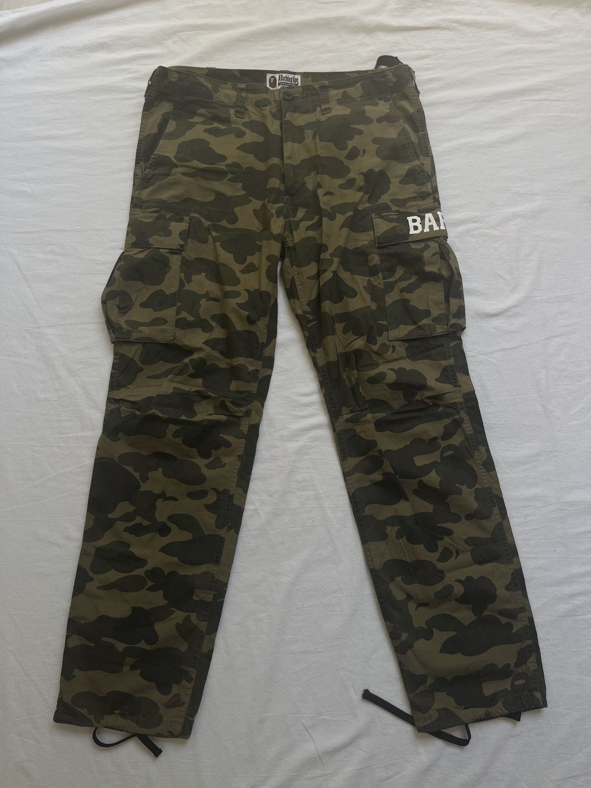 Bape BAPE ARMY GREEN CARGO PANTS | Grailed