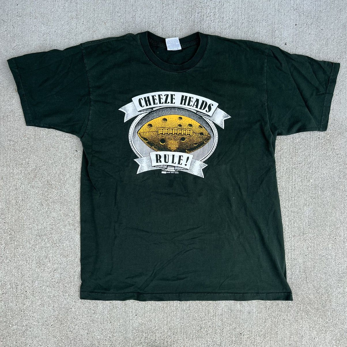 Gildan × Streetwear × Vintage Vintage Green Bay Packers Cheesehead T ...