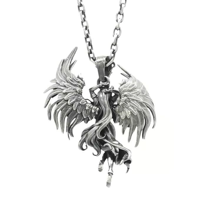 Vintage Evil Angel Wings Goddess Pendant Necklace Grailed