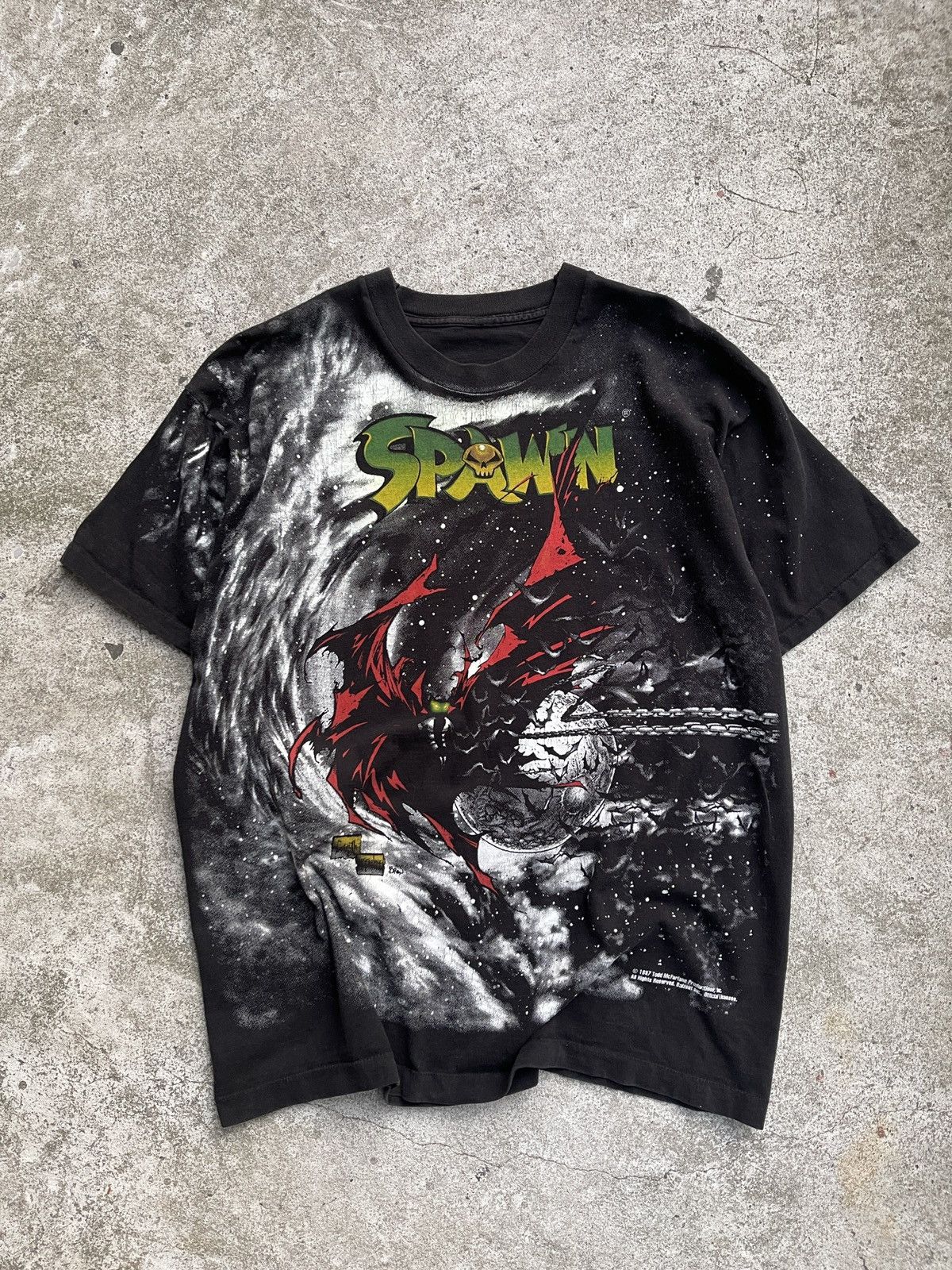Movie × Streetwear × Vintage VINTAGE 1997 SPAWN AOP TEE SHIRT RARE ...