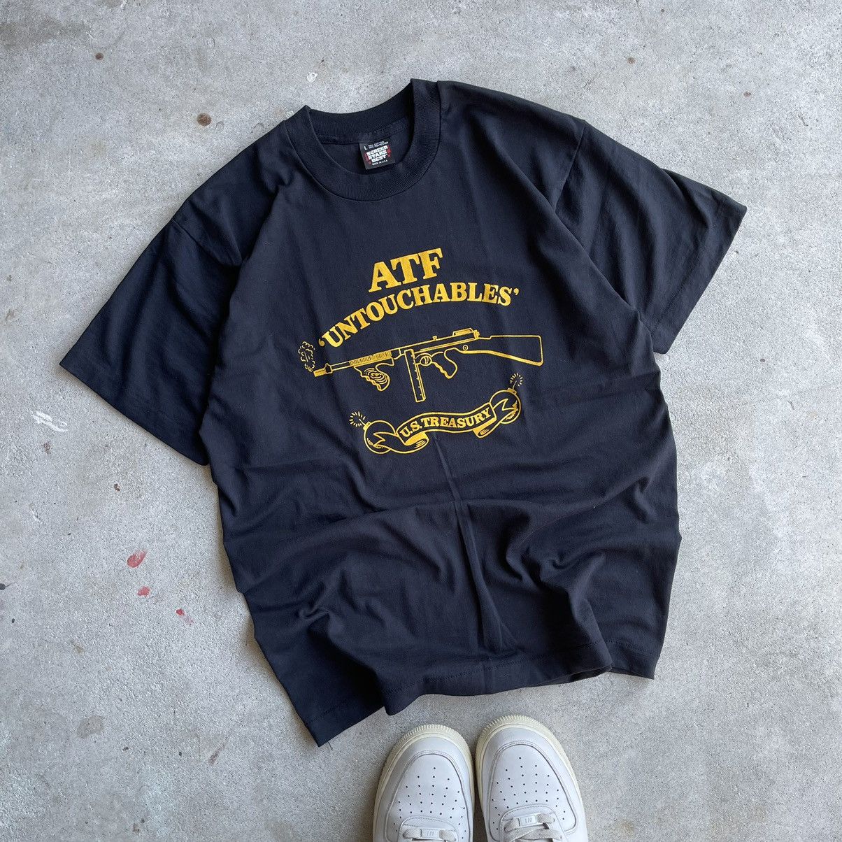 Vintage Vintage 90’s ATF Untouchables Tommy Gun Tee | Grailed