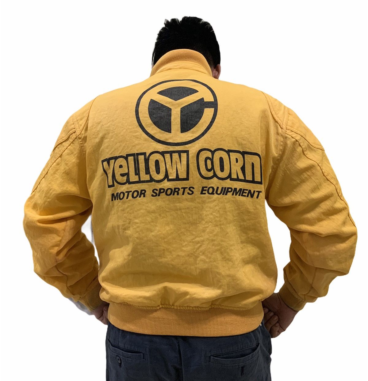 Racing × Vintage × Yellow Corn YELLOW CORN BOMBER JACKET SUPER BIKE ...