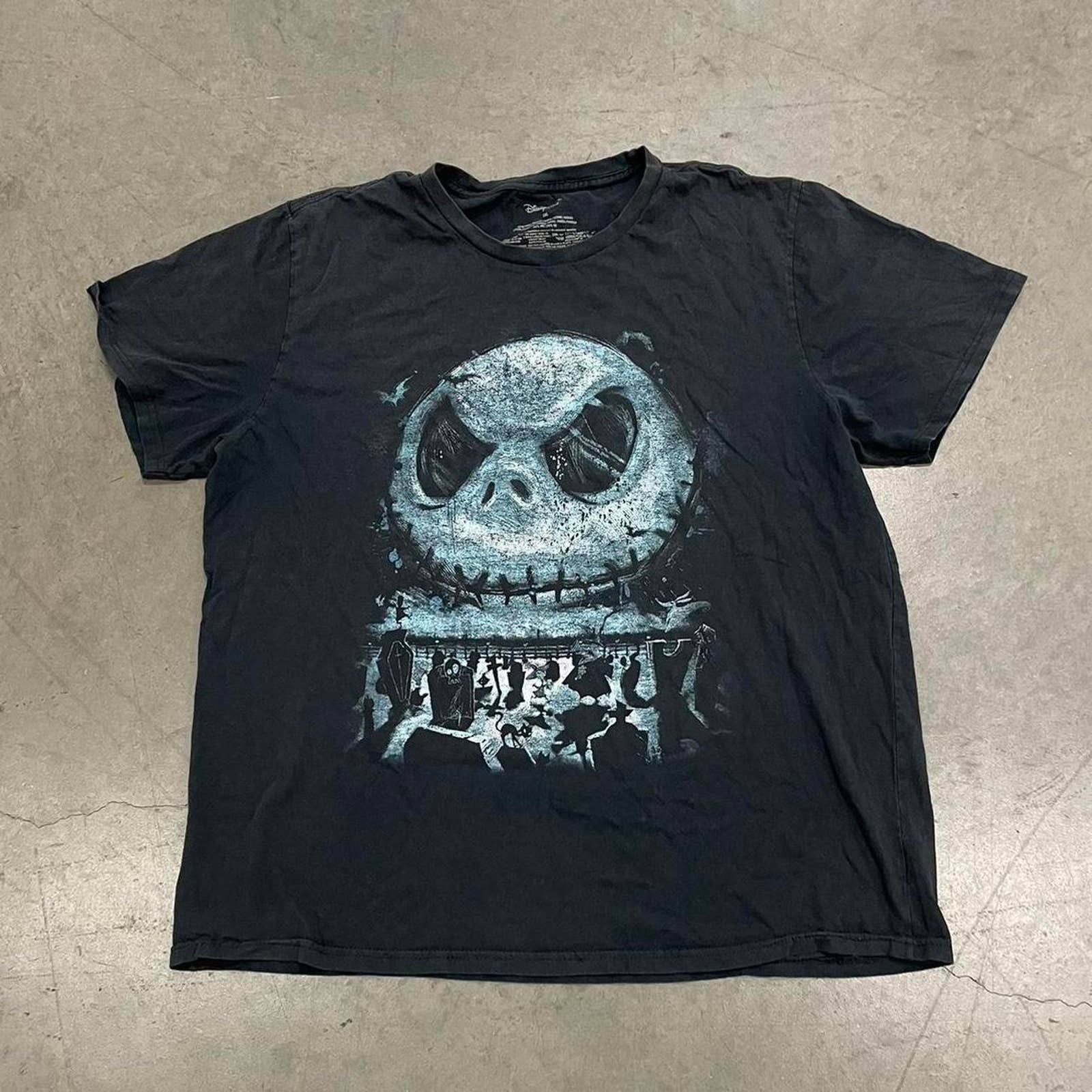 Disney Tim burton nightmare before Christmas jack graveyard tee | Grailed
