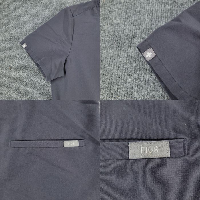 Vintage Figs Scrub Top Shirt Men Medium Short Sleeve Pockets Medical ...
