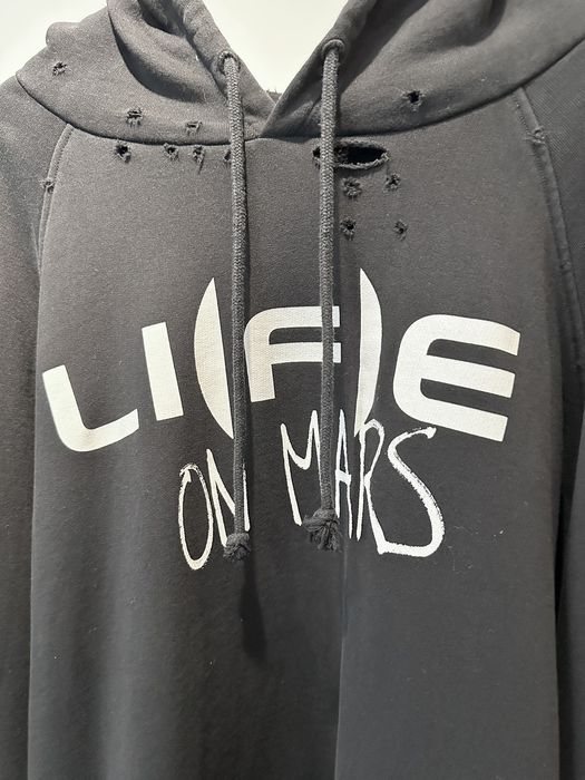 Raf Simons Raf Simons Life On Mars Oversized Distressed Hoodie | Grailed
