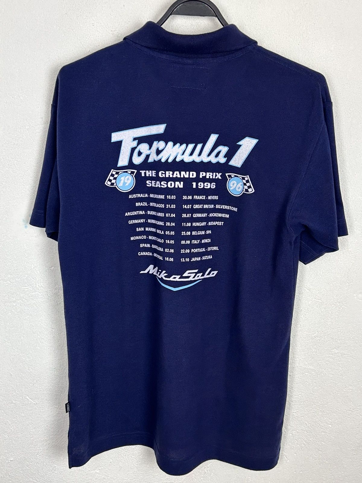Racing 90s Vintage Formula 1 Grand Prix 1996 Mika Salo Polo Shirt | Grailed