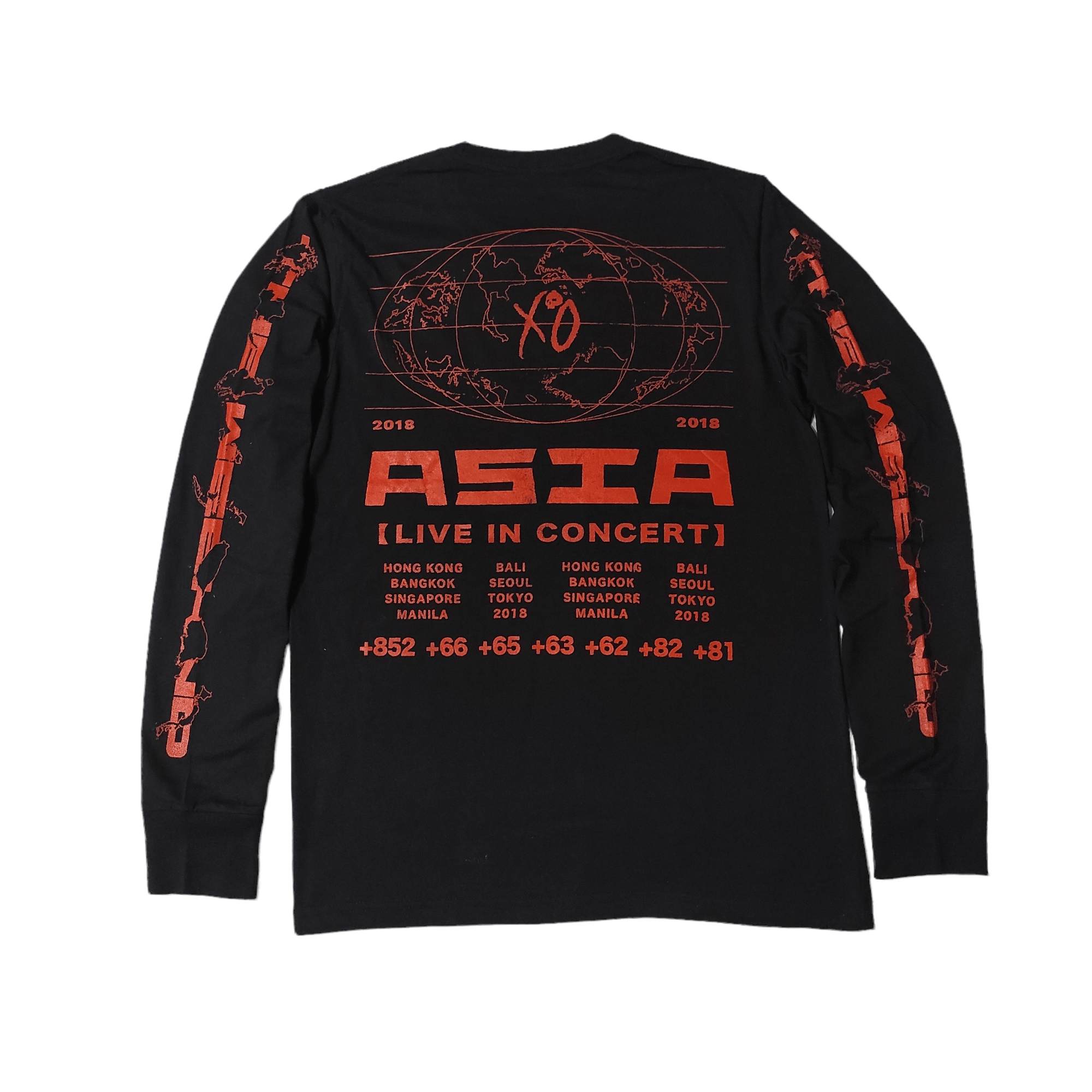 Band Tees × The Weeknd × XO The Weeknd 2018 Asia Tour Long Sleeve ...