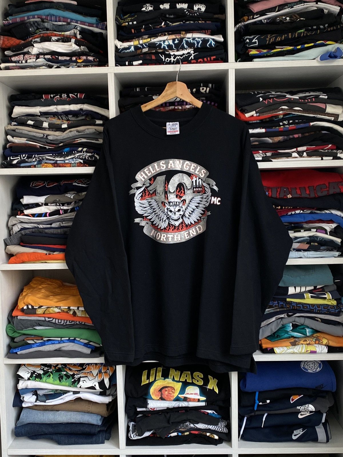Vintage Hells Angels 90’s 10 th ANNI North End Affa Mc sweatshirt | Grailed