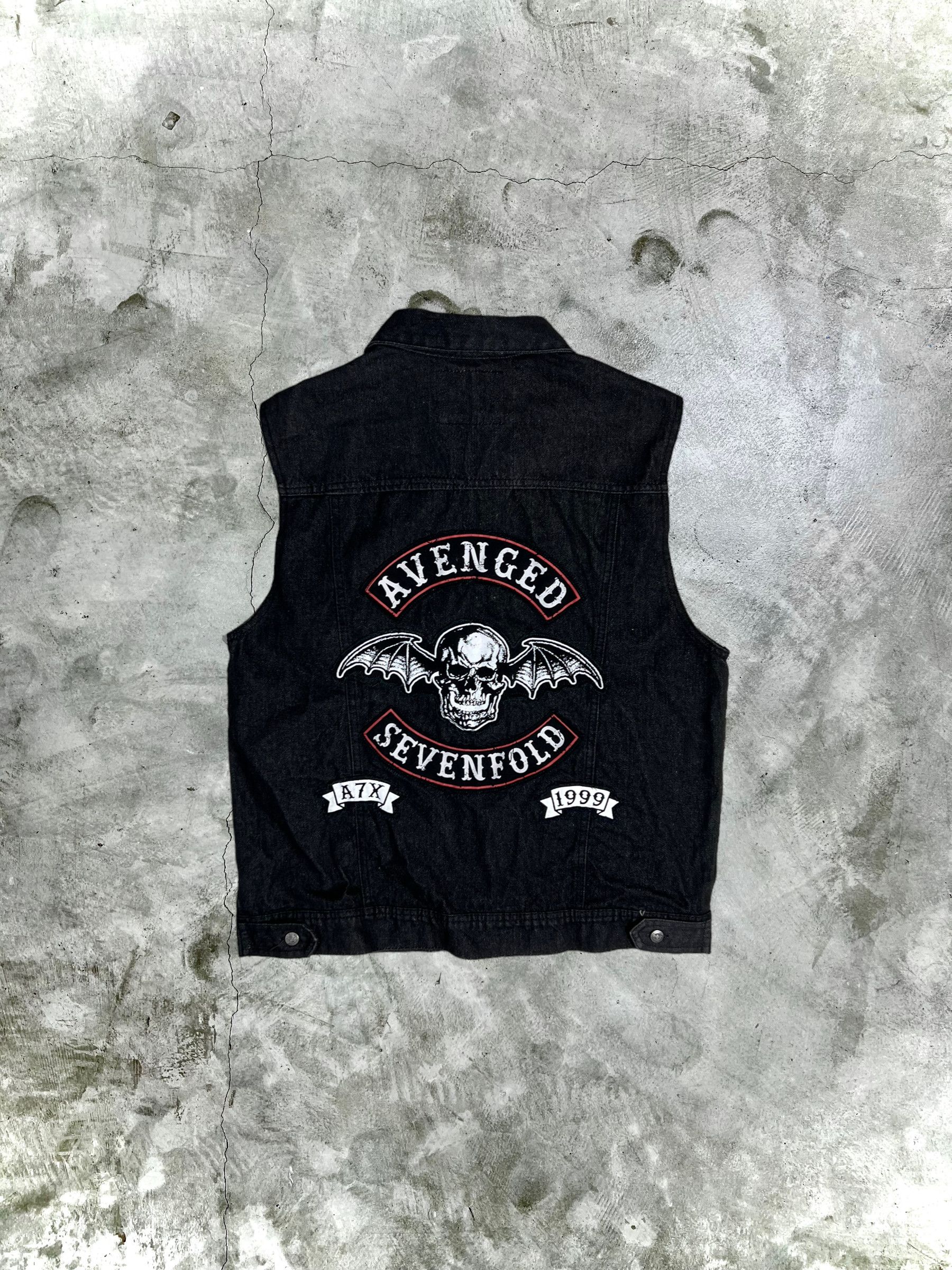 Rock Band Avenged Sevenfold Rock Band Vest Denim Jacket (L) GTMD587 ...