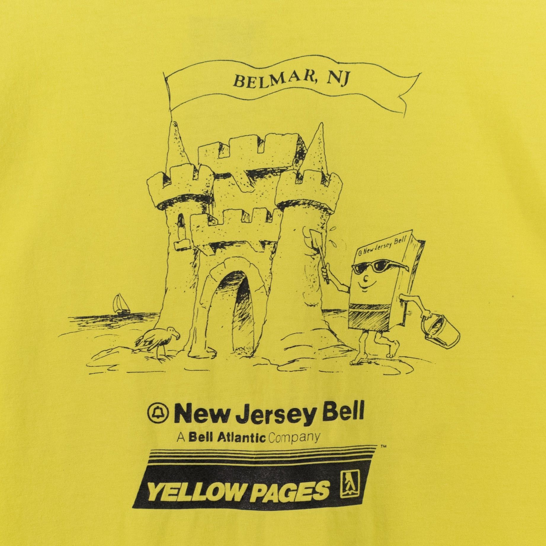 Vintage New Jersey Bell Yellow Pages Sand Castle Contest T-Shirt | Grailed