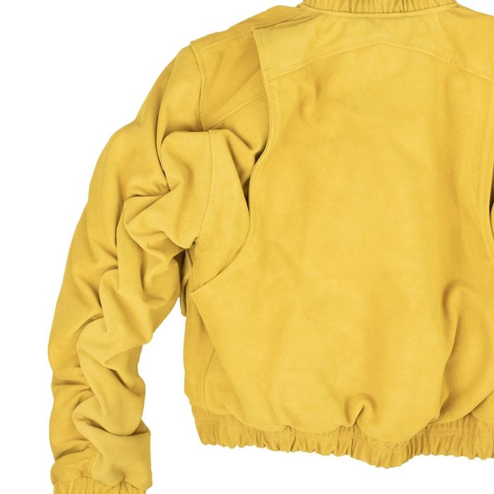 Rhude Mustard Yellow Suede Bomber Jacket Size S | Grailed