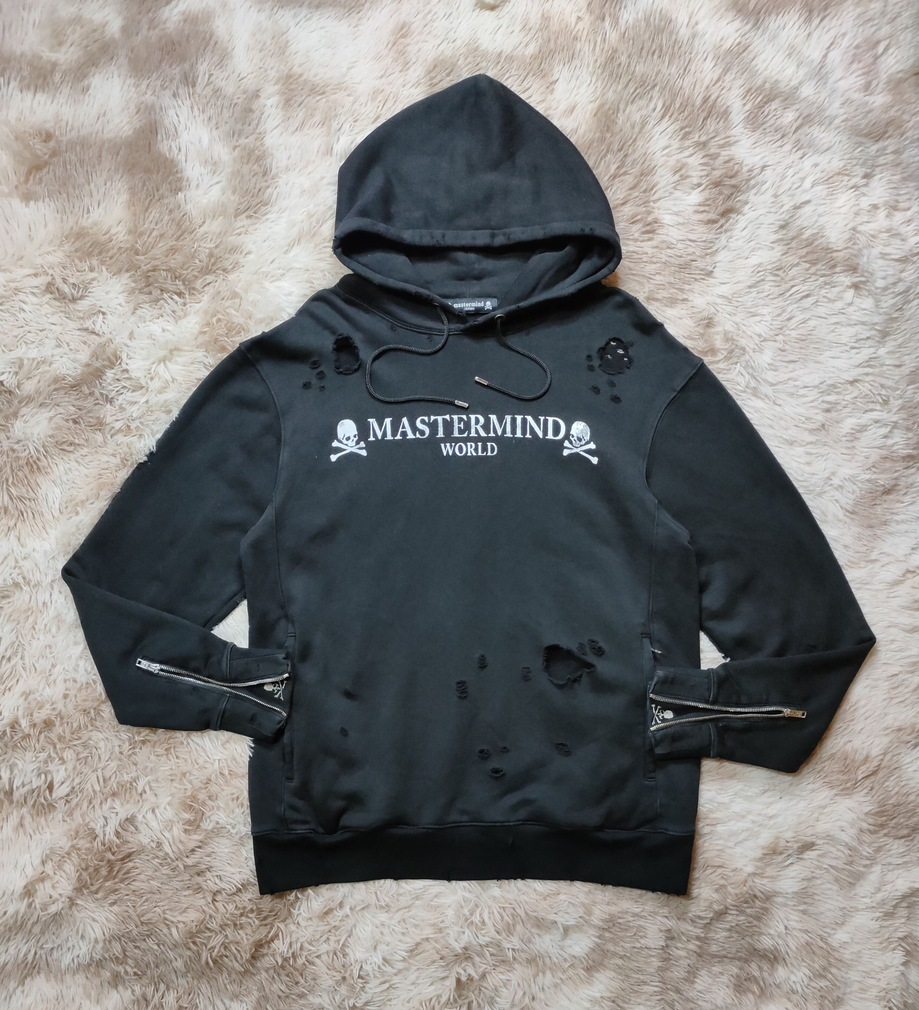 Mastermind World Mastermind FW17 Destroyed Hoodie | Grailed