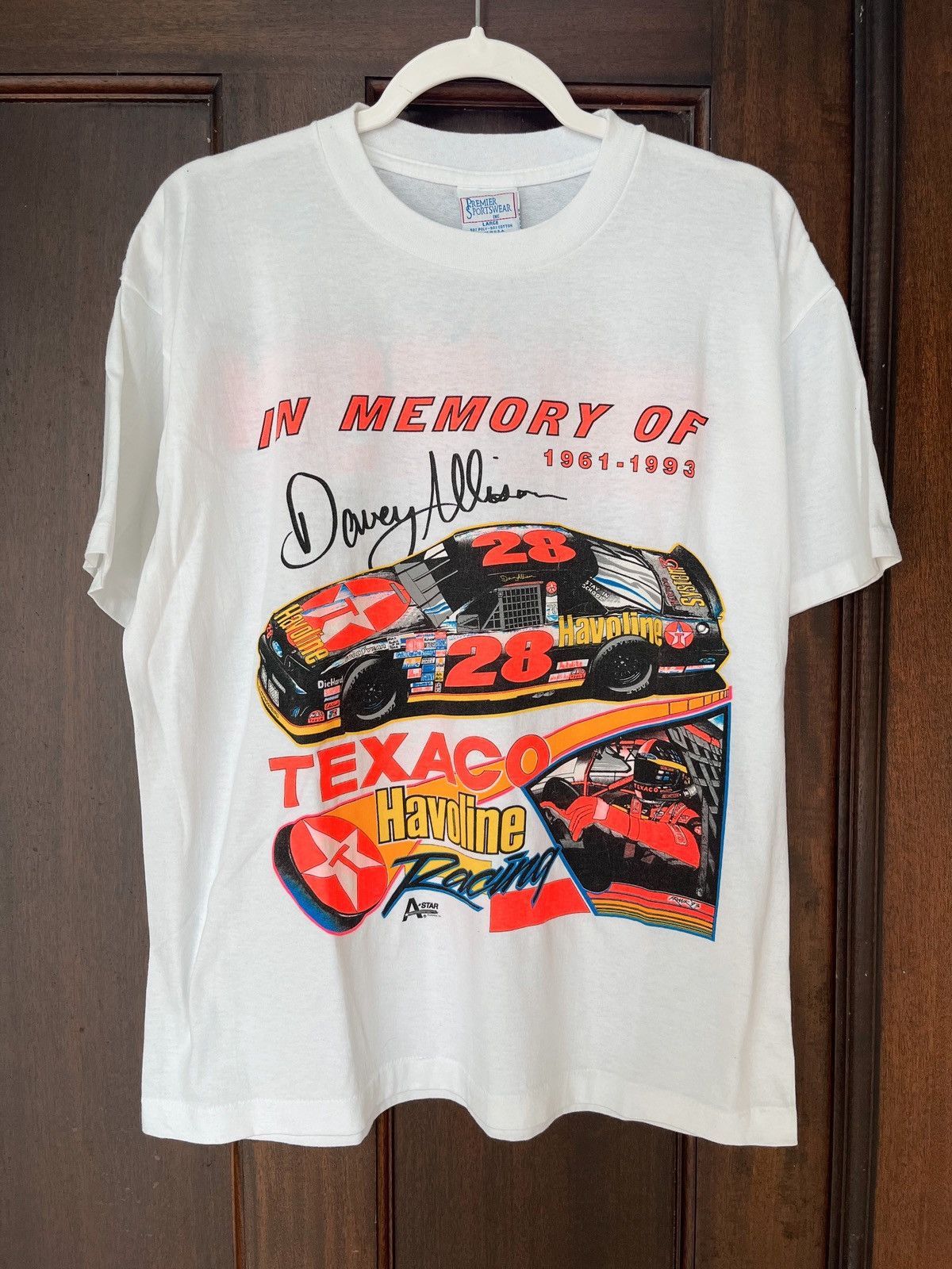 Vintage Vintage 1993 Texaco Davey Allison Racing Shirt Neon AOP | Grailed