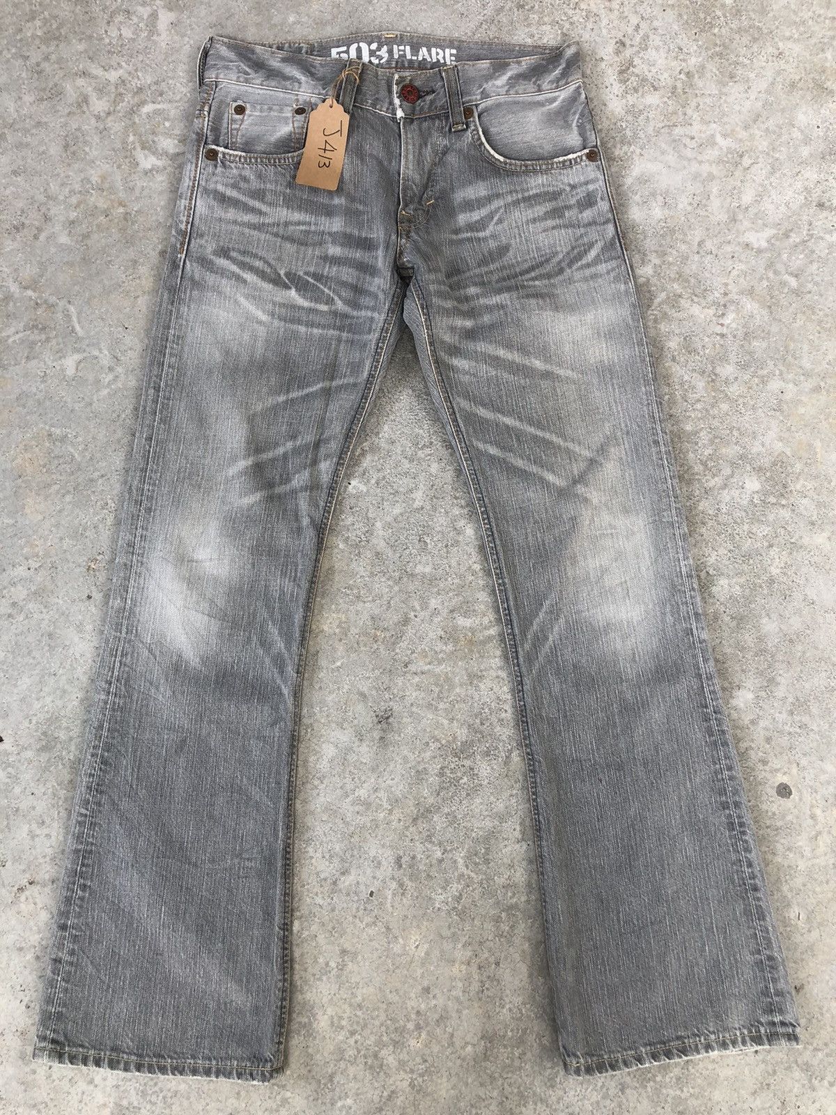 Edwin Edwin 503 Flare Jeans Distressed Denim | Grailed