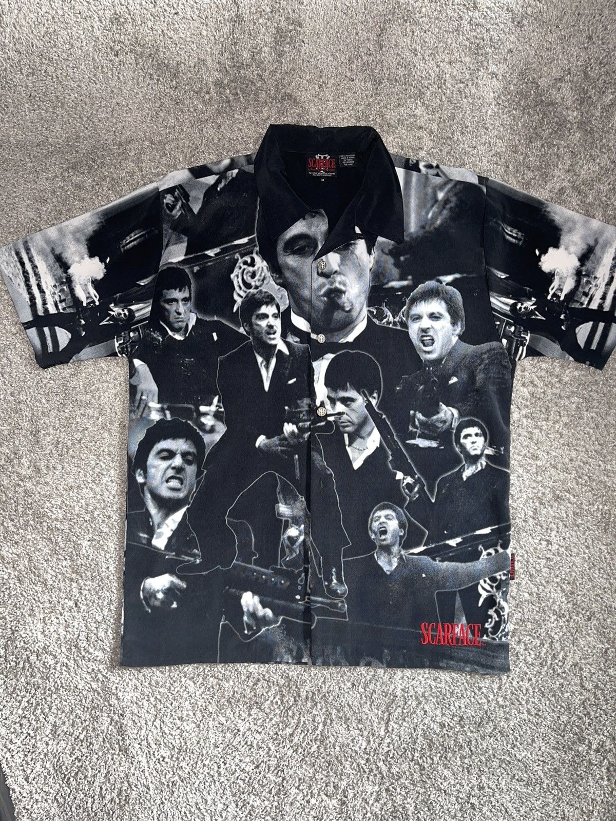 Dragonfly × Vintage Vintage Scarface Tony Montana Graphic Y2k Button ...