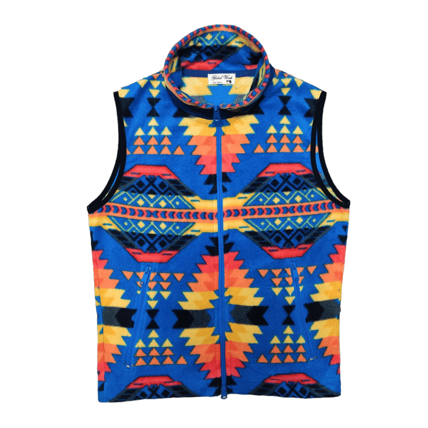 Global Work × Native × Navajo Global Work Native Fleece Vest Nice ...