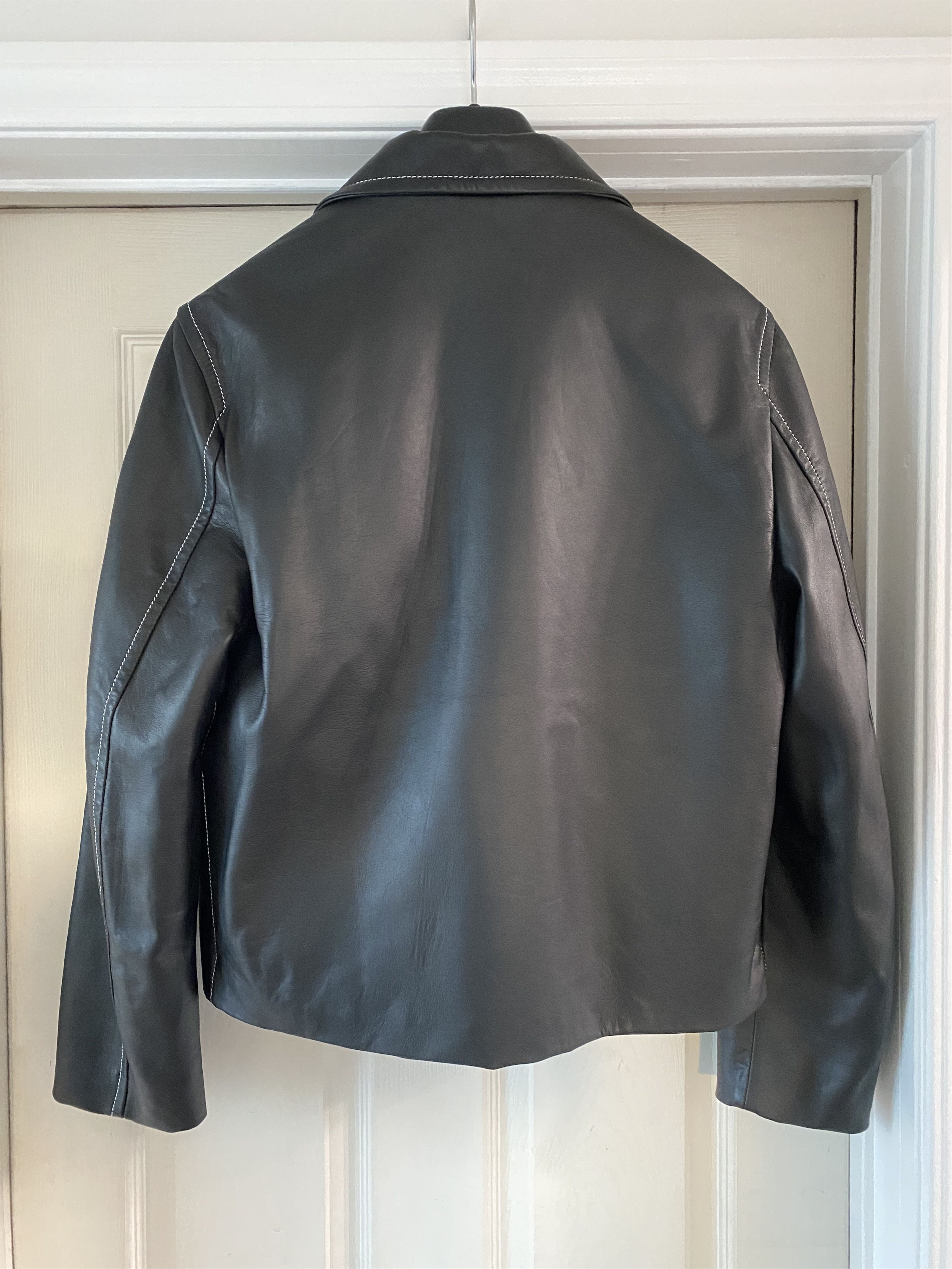 Second/Layer Mad Dog Contrast Stitch Leather Jacket | Grailed