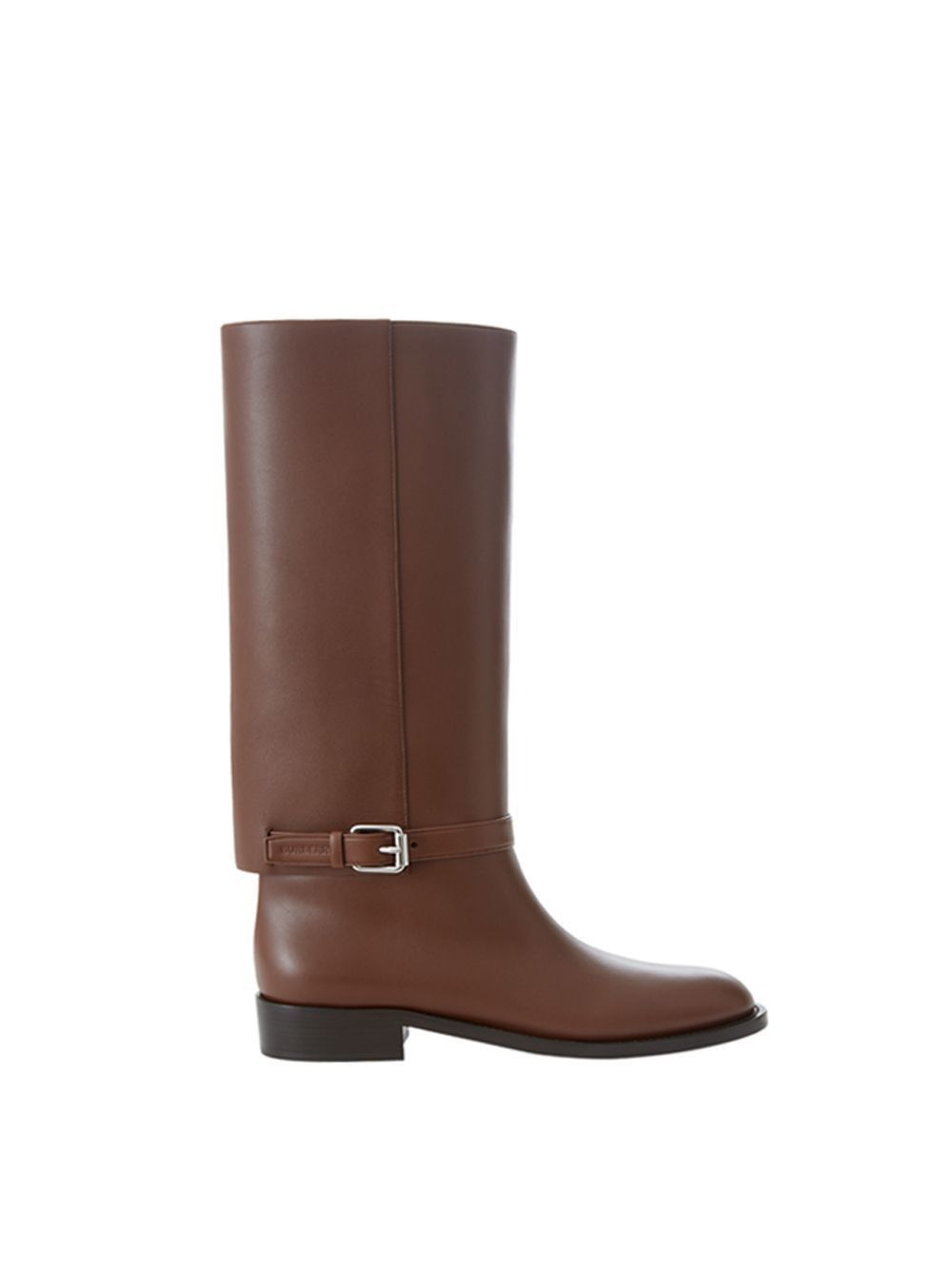 Burberry Burberry Buckle Embellished Leather Tobacco Boots | Grailed