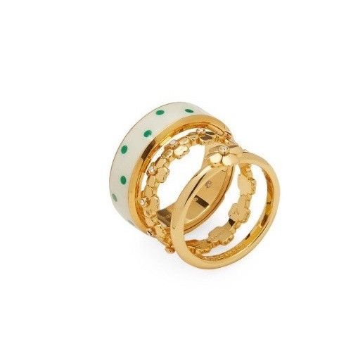 Kate Spade Kate Spade New York Heritage Spade Flower Stacked Ring Set ...