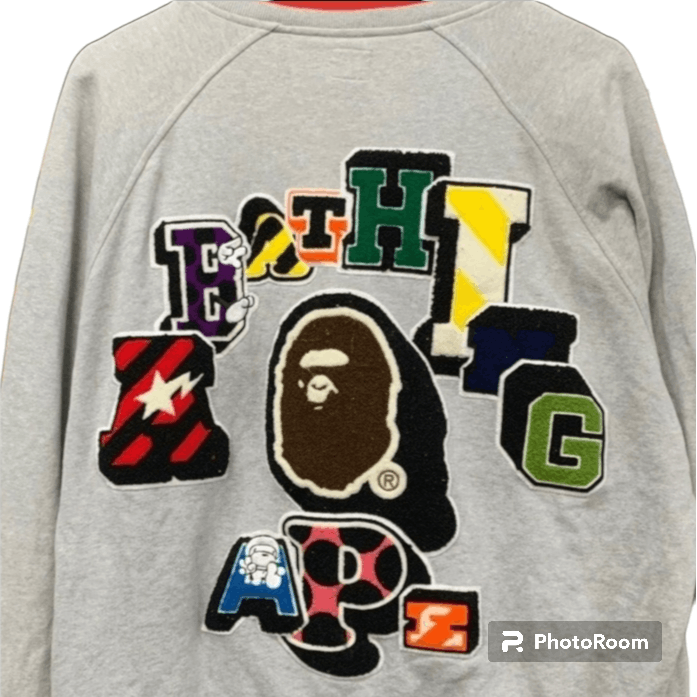 Bape 2006 Multi Fonts Sweat Varsity Jacket | Grailed