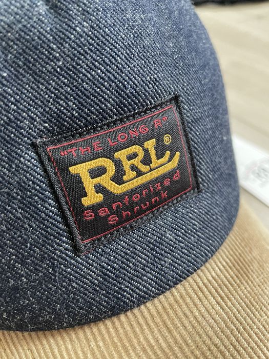 Ralph Lauren Rare RRL Japanese Denim Corduroy Trucker Hat Cap Double RL ...