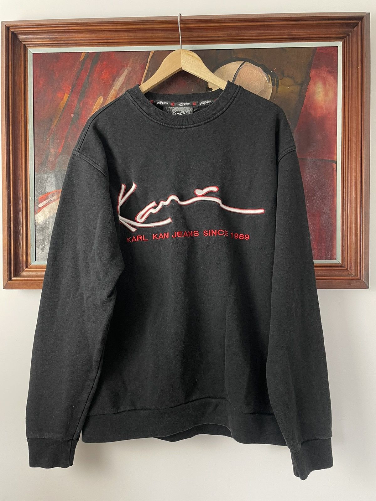 Karl Kani × Streetwear × Vintage Karl Kani Jeans Vintage Black Crewneck ...
